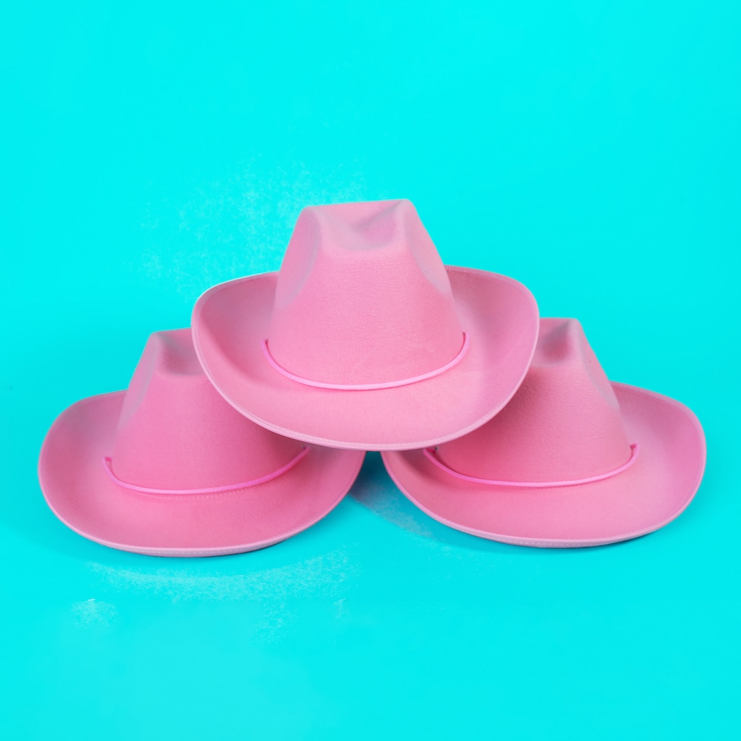 DIY Pink Cowgirl Hats Bridal Party Craft Ideas, Cowgirl Coquette 21st ...