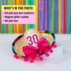 Birthday Fiesta Sombrero Hat, Custom Mini Sombrero, Cinco De Mayo Party ...