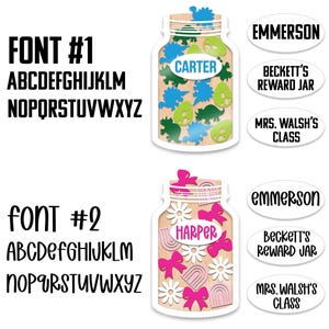 Custom Reward Jar, Small Size, Personalized Token Jar, Star Reward ...