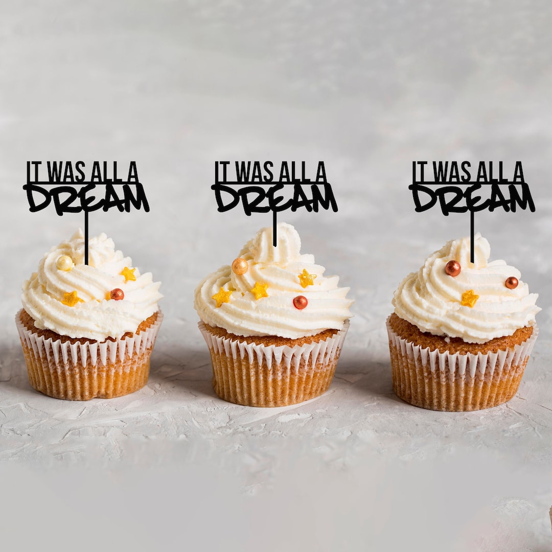 Notorious ONE Birthday Cupcake Toppers, It Was All a Dream, It's All ...