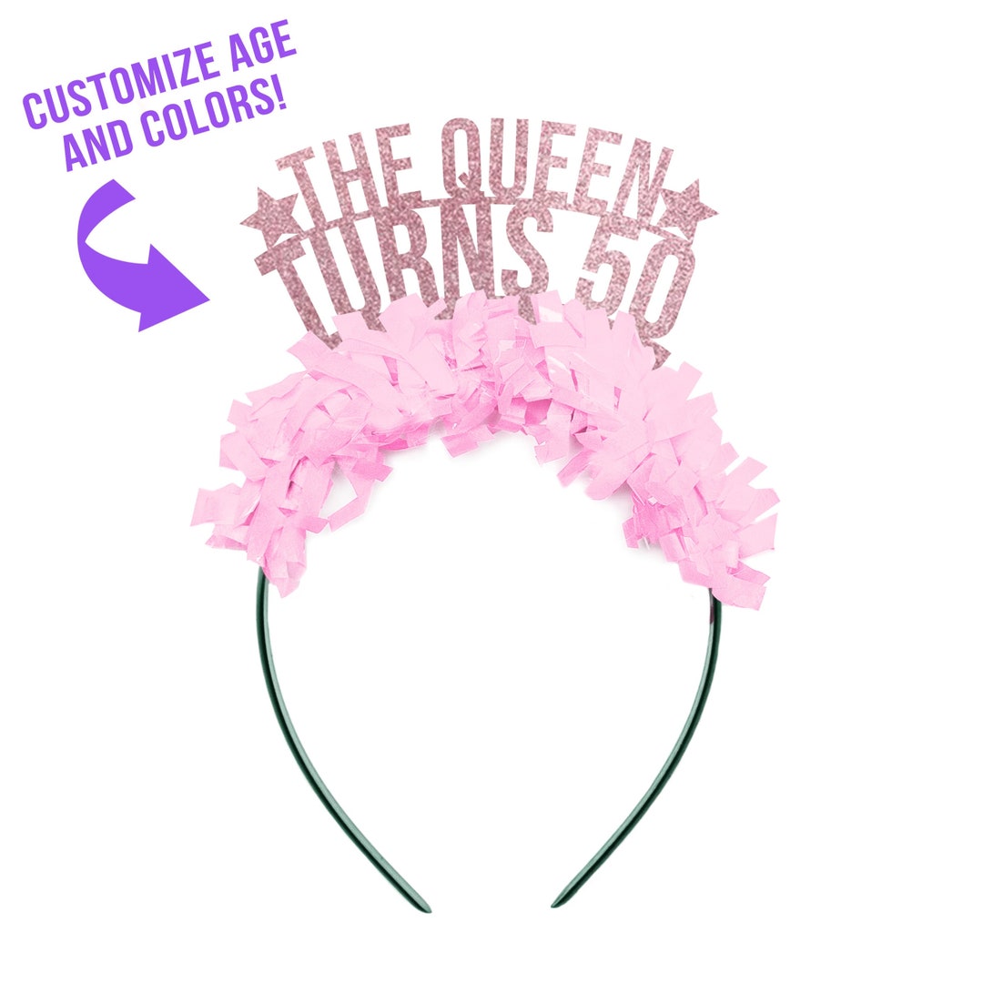 50th Birthday Tiara, 50th Birthday Party Decor, Custom Birthday Gift ...
