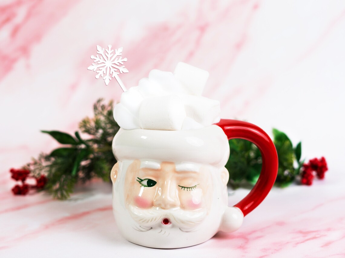 Christmas Swizzle Sticks, Holiday Beverage Mixers, Xmas Drink Stirrers ...