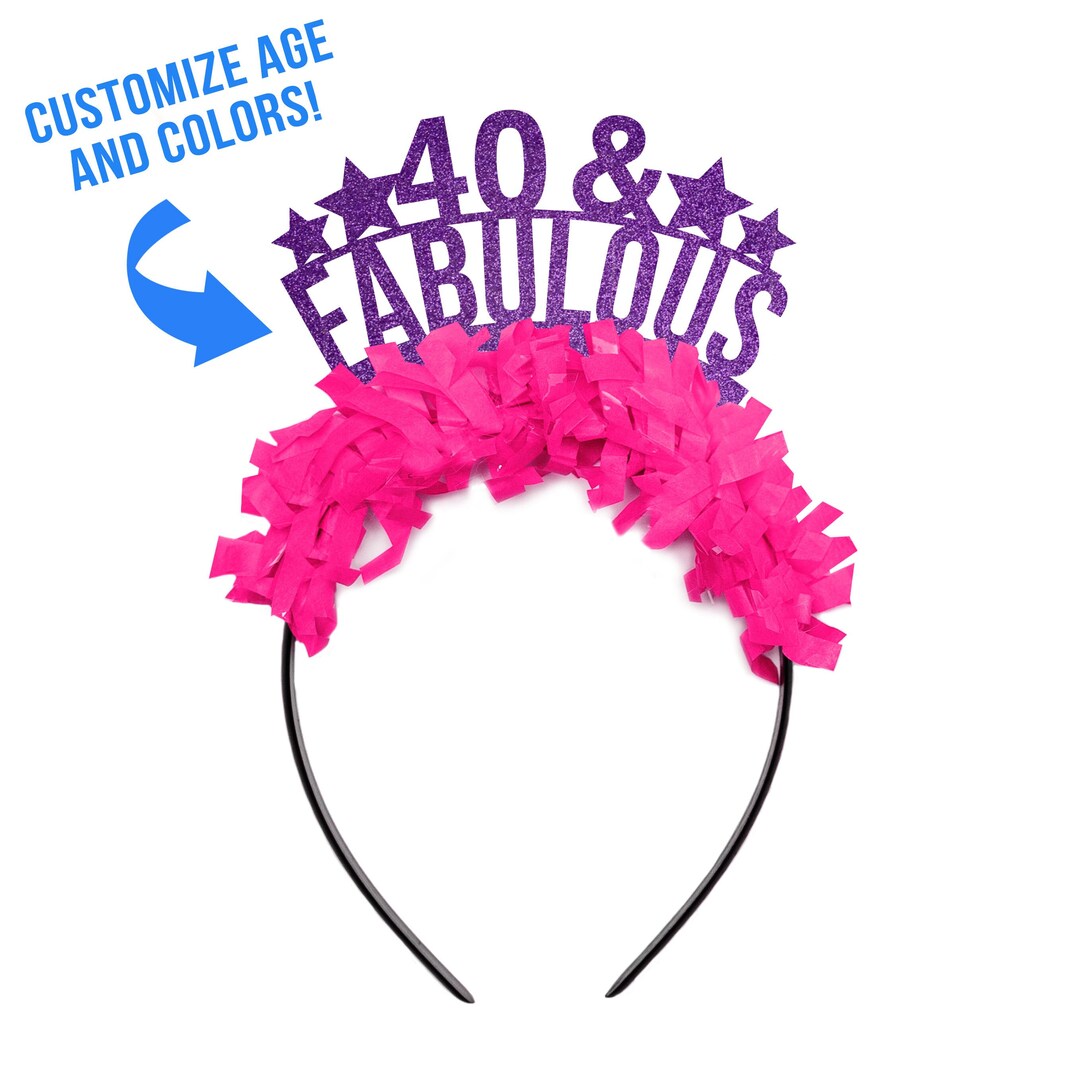 40th Birthday Crown, 40th Birthday Tiara, 40th Birthday Gift for Women ...