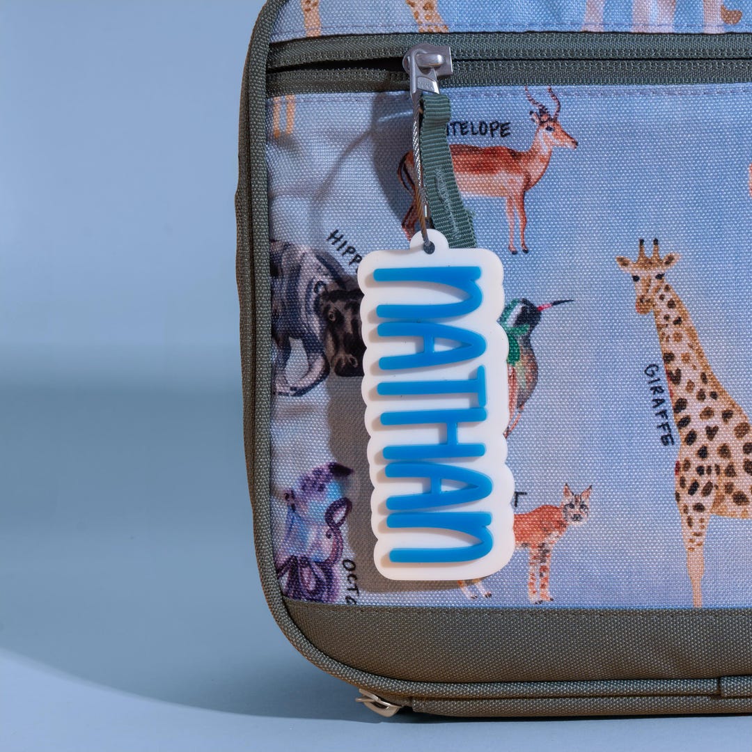 Lunch Bag Tag for Boys, Backpack Keychain, Back to School, Lunch Bag ...
