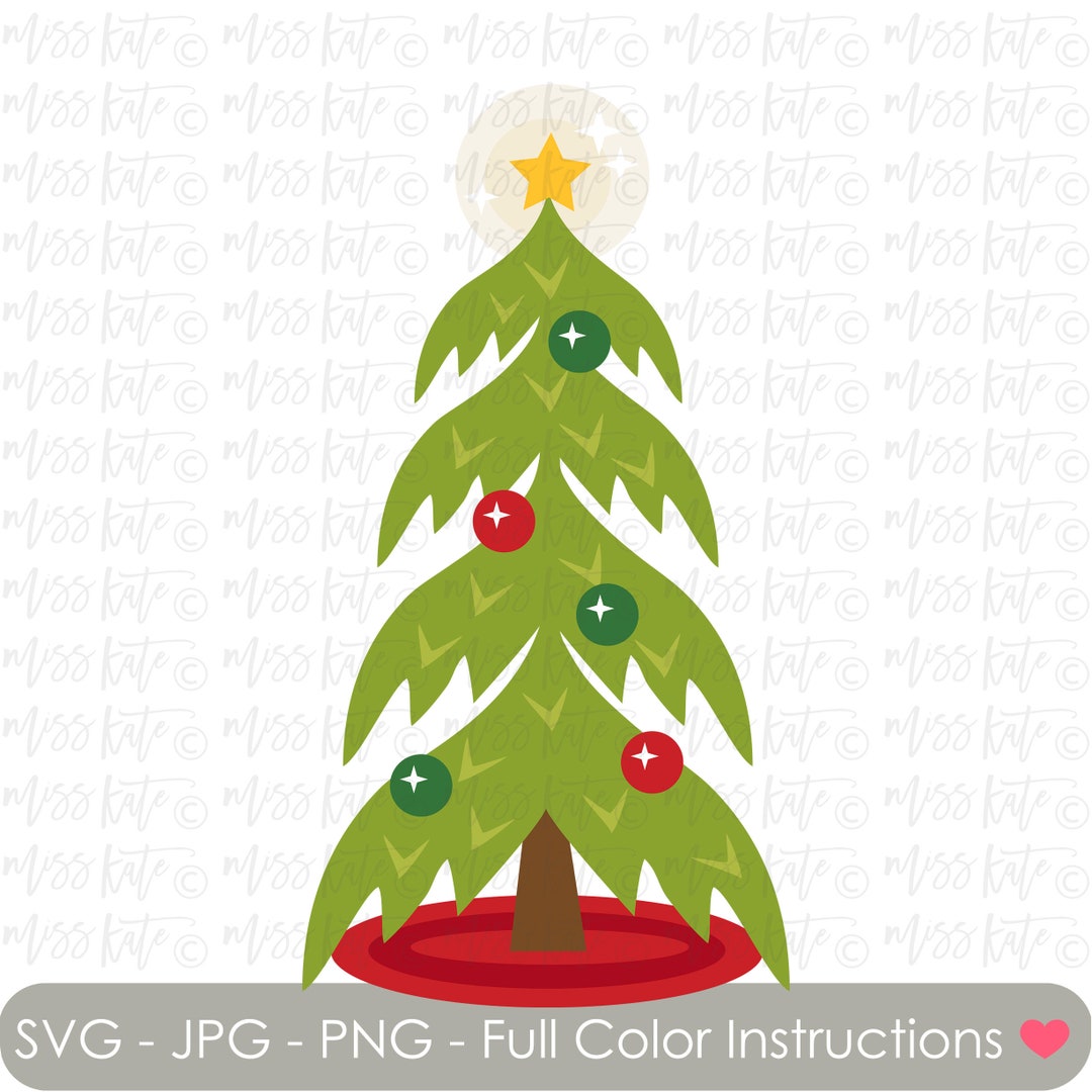 Christmas Tree - SVG PNG JPG Files for Eve Happy Holidays Santa Snow ...