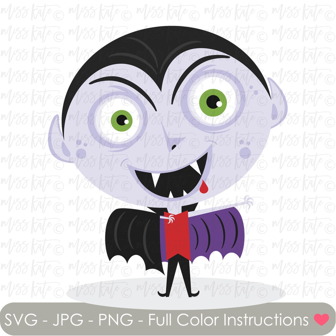 Vampire 2 - SVG PNG JPG Files *for Very Spooky Scary Vampire Bat Baby ...