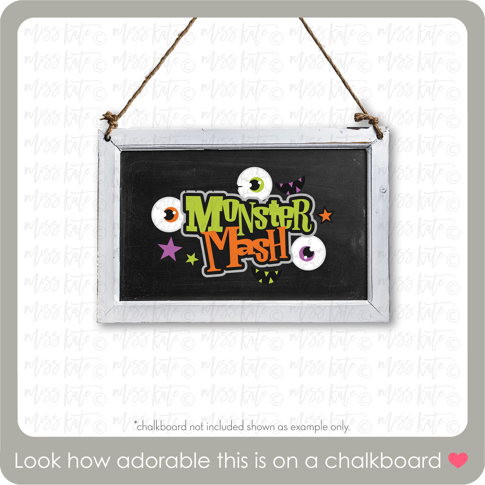 Monster Mash Title - SVG PNG JPG Files *for Spooky Scary Eyeballs Stars ...