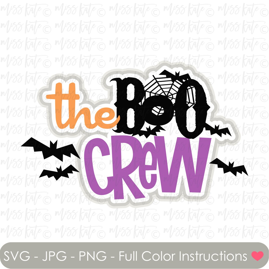 The Boo Crew Title 2 - SVG PNG JPG Files *for Very Spooky Scary Spider ...