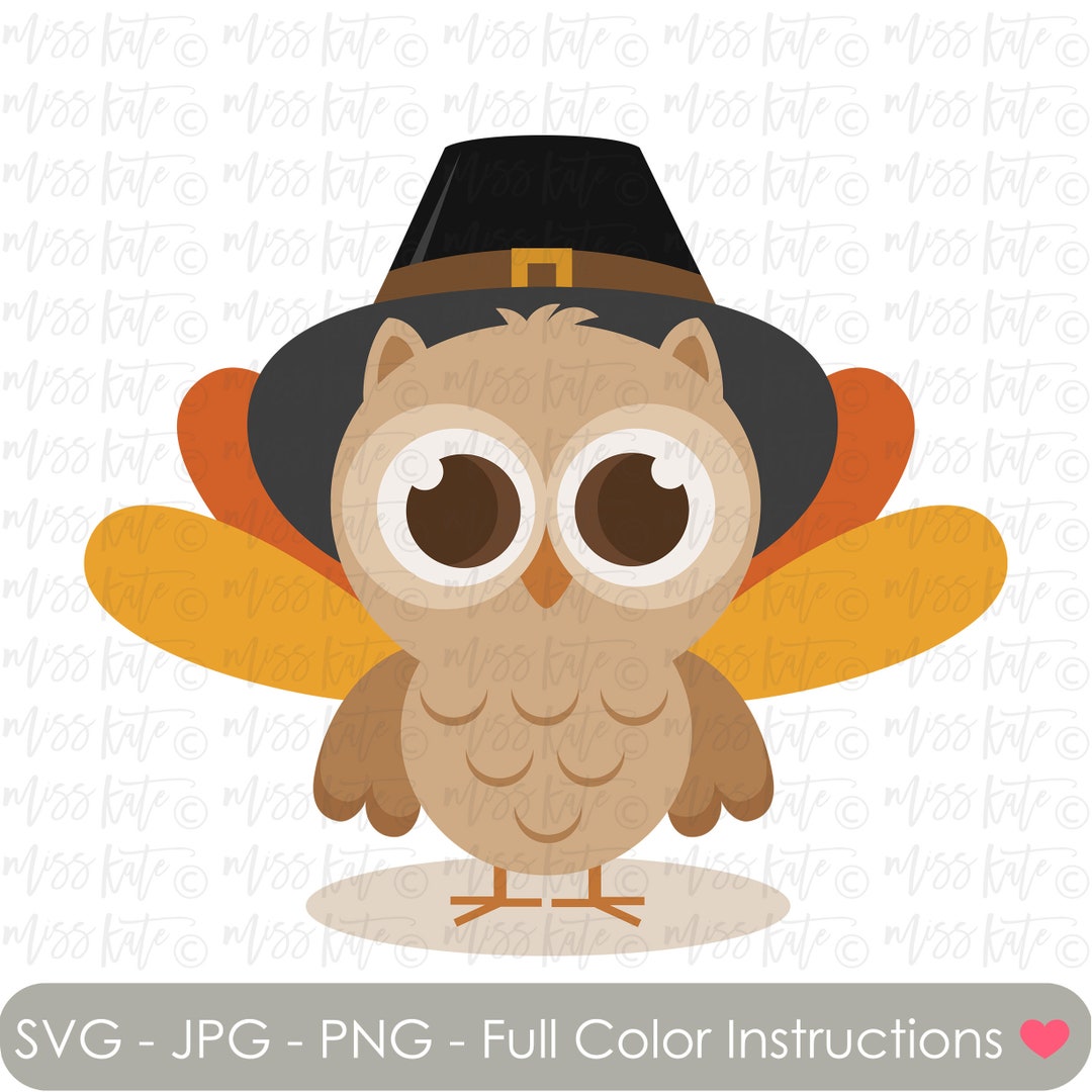 Thanksgiving Owl - SVG PNG JPG Files *for Very Spooky Scary Pumpkins ...
