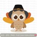 Thanksgiving Owl SVG PNG JPG Files for Very Spooky Scary Pumpkins ...