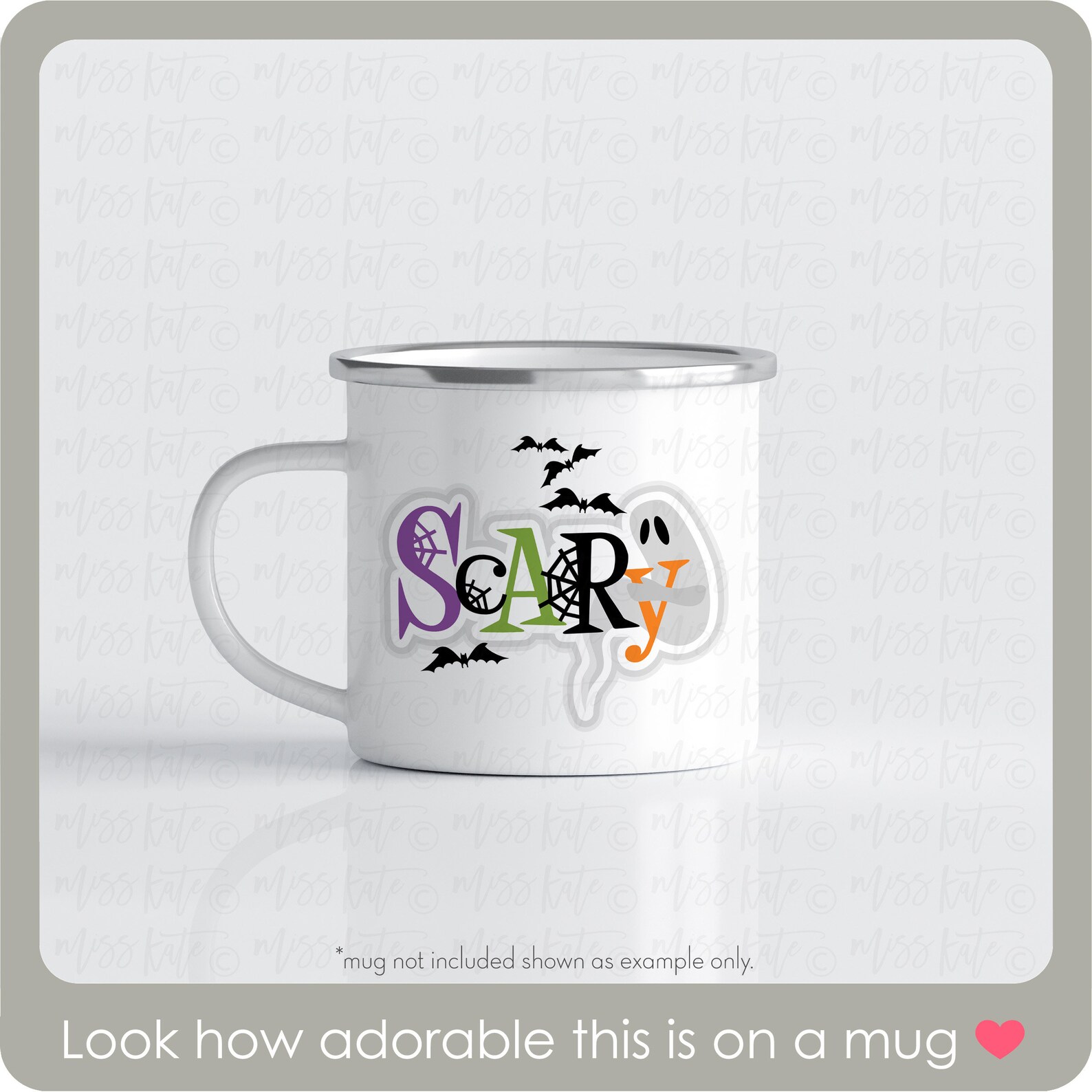 Scary Title 1 - SVG PNG JPG Files *for Very Spooky Scary Ghost Bat ...