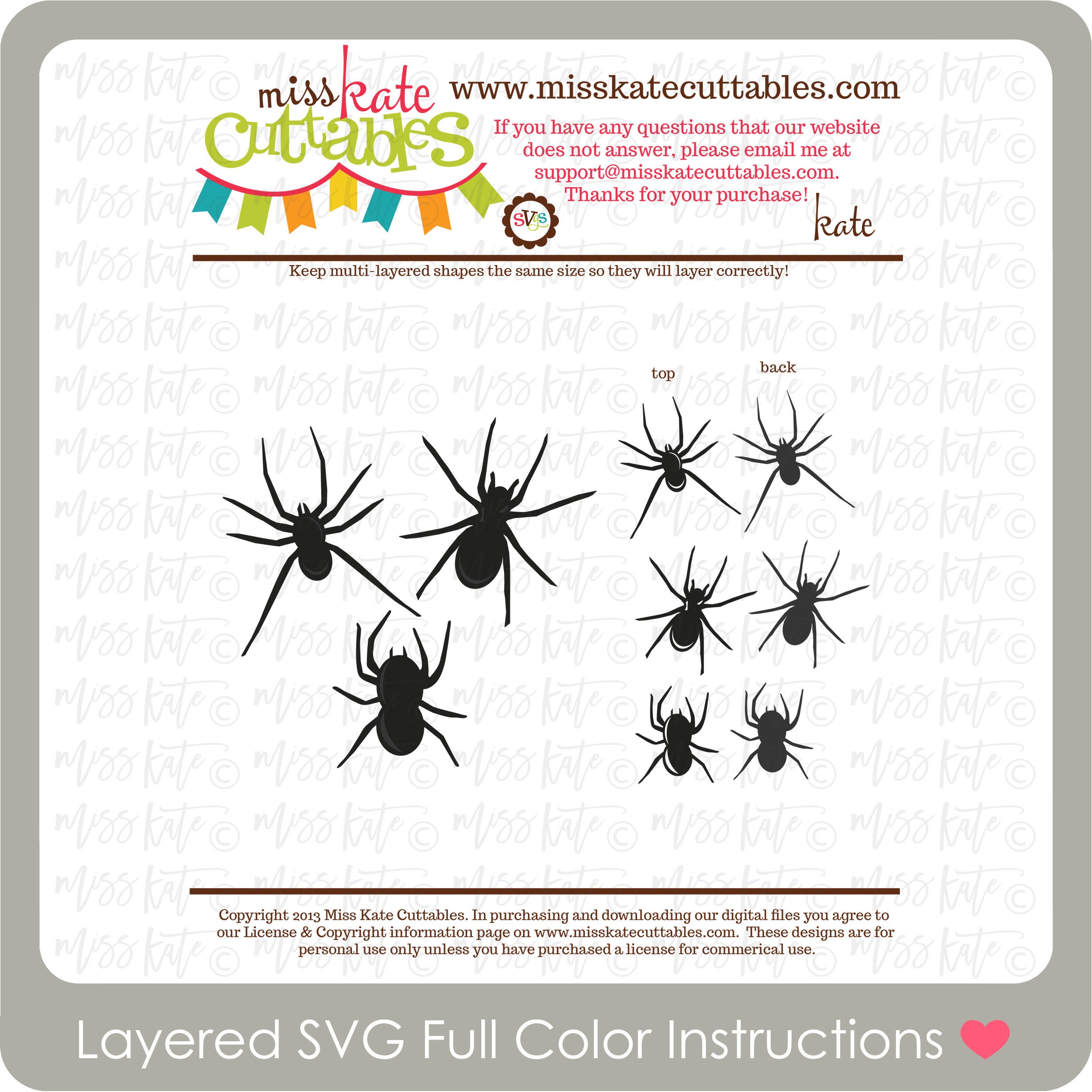Spider Set SVG PNG JPG Files for Very Spooky Scary Spider Web Legs Cute ...