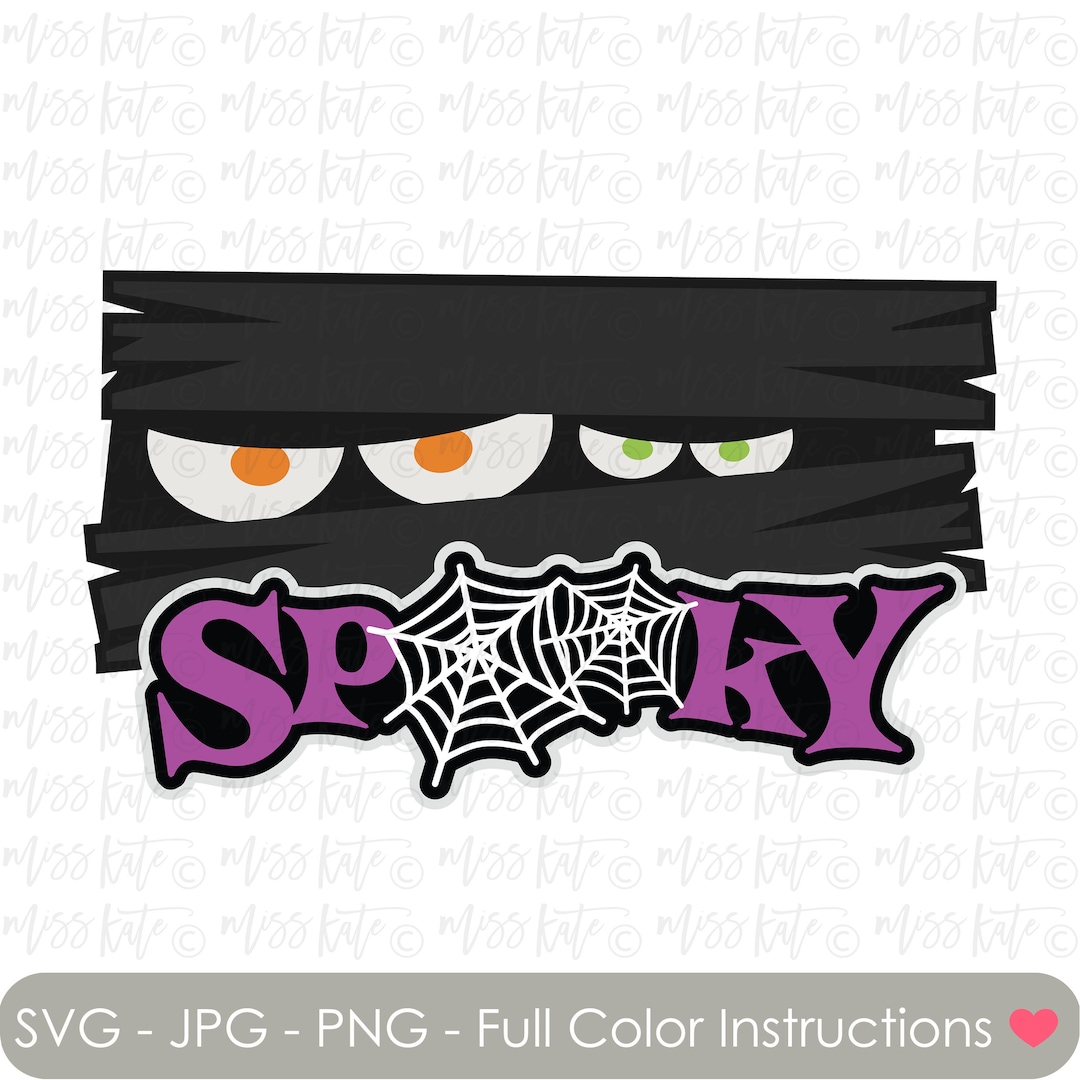 Spooky Title 1 - SVG PNG JPG Files *for Very Spooky Scary Jack O ...