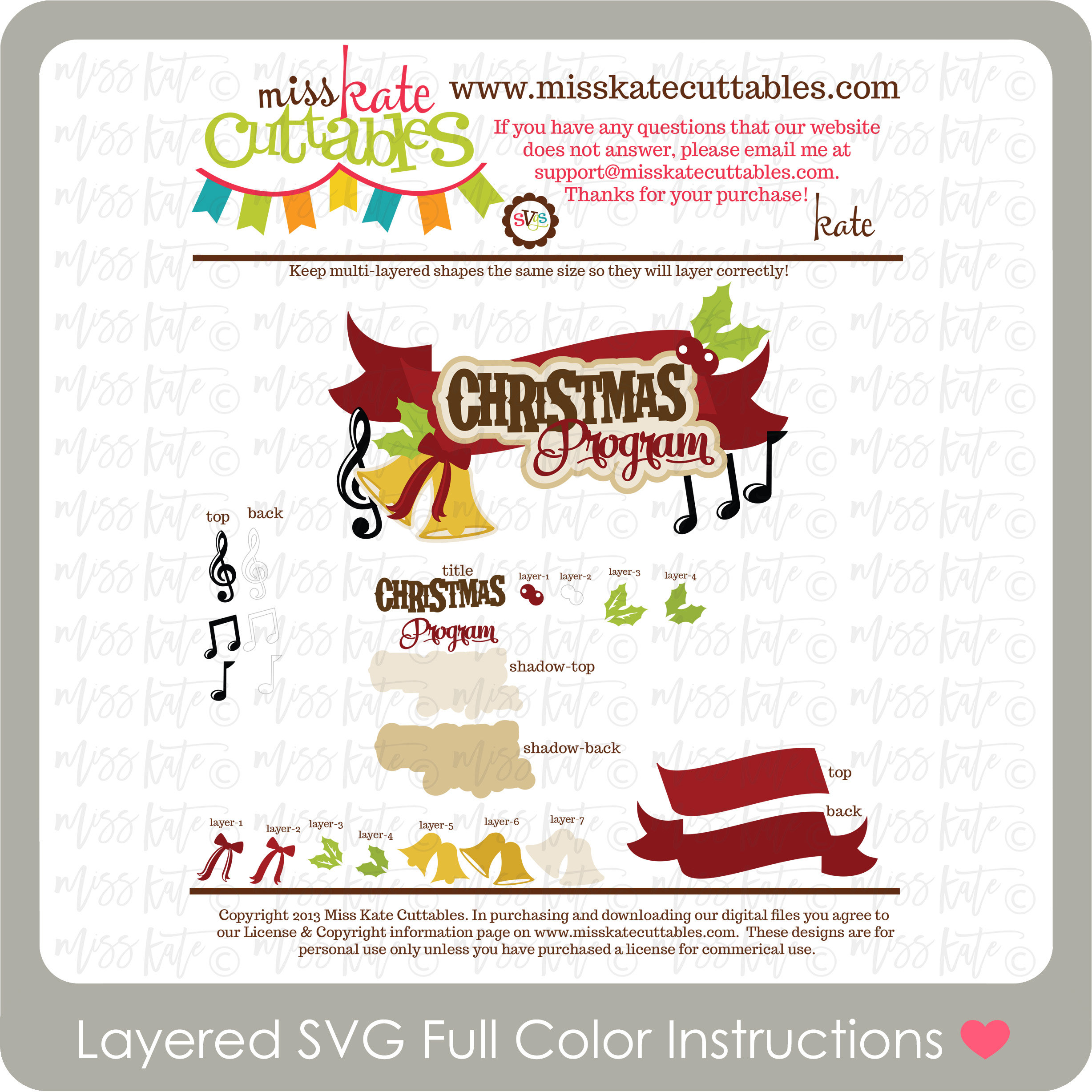 Christmas Program Title - SVG PNG JPG Files for Eve Happy Holidays ...