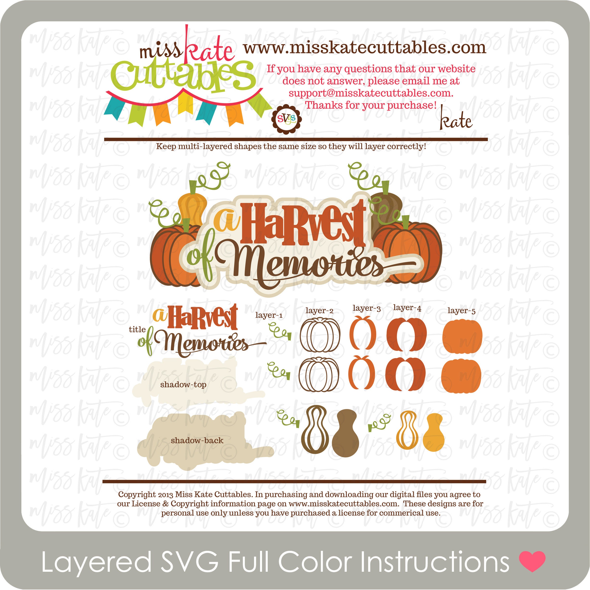 A Harvest of Memories Title SVG PNG JPG Files for Pumpkin - Etsy
