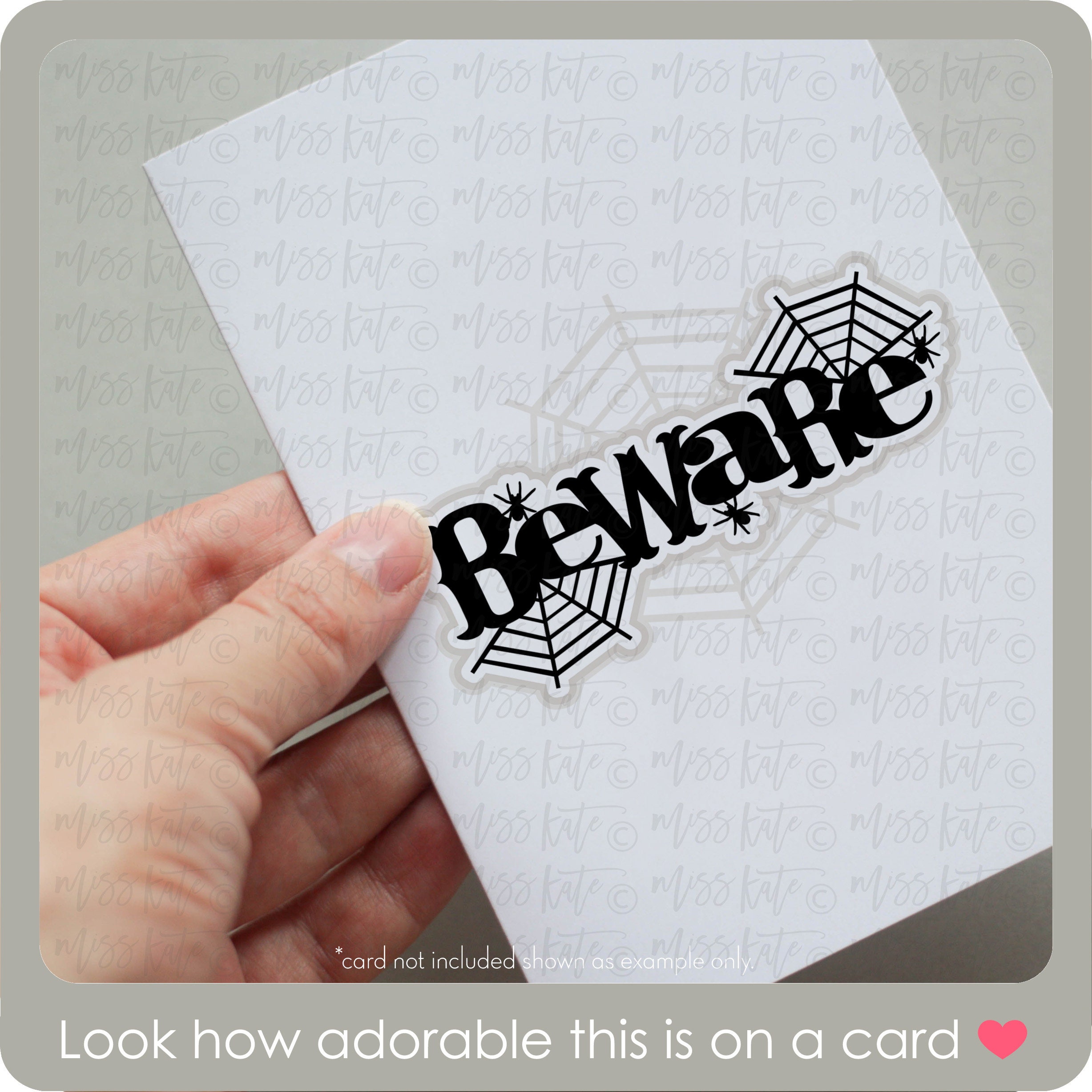 Beware Title 2 - SVG PNG JPG Files *for Spooky Scary Spider Web Stars ...