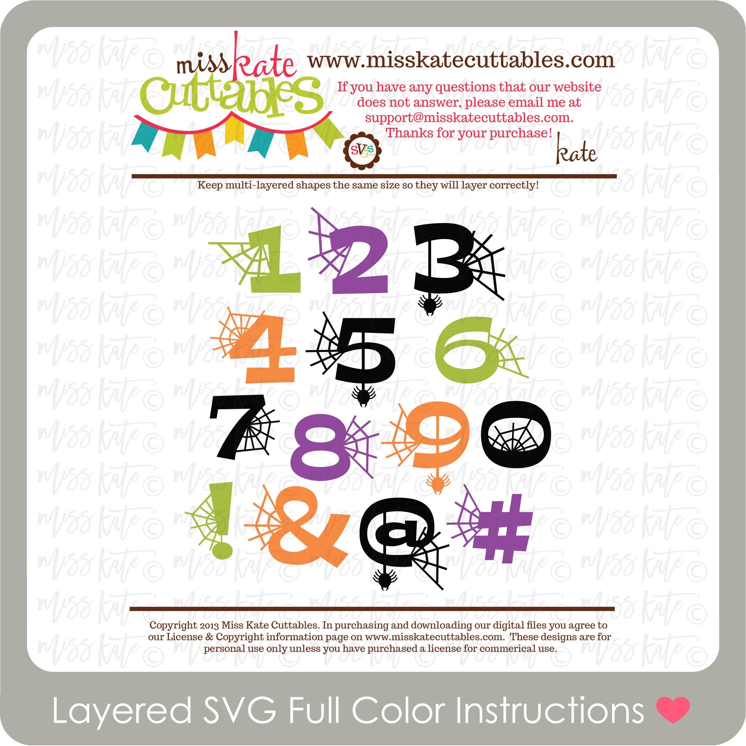 Halloween Numbers SVG PNG JPG Files for Spooky Scary Haunted House ...