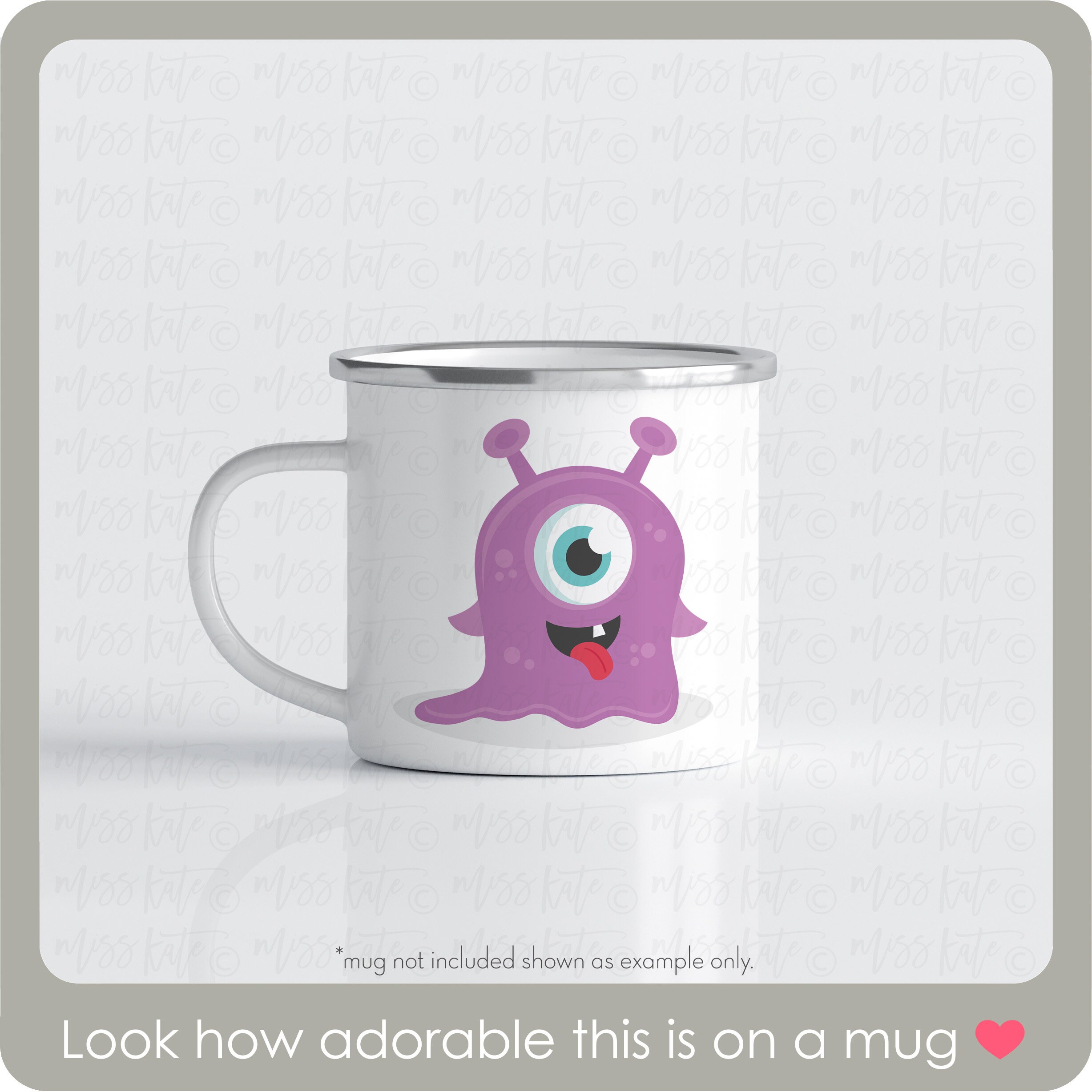 Purple Baby Monster - SVG PNG JPG Files *for Very Spooky Scary Gooey ...