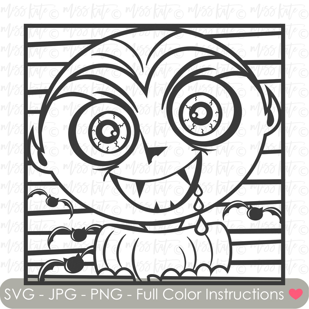 Vampire Overlay - SVG PNG JPG Files *for Very Spooky Scary Vampire Bat ...