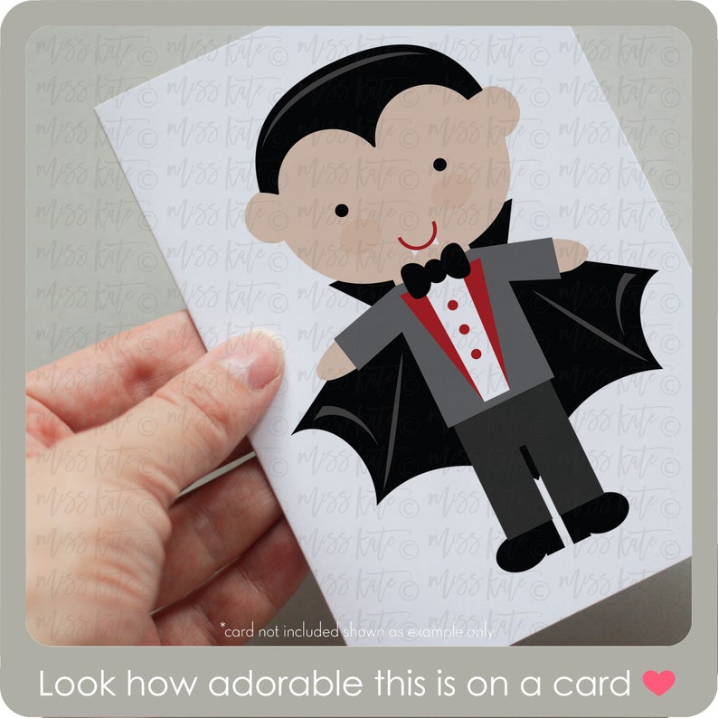 Cute Vampire - SVG PNG JPG Files for Spooky Scary Vampire Bat Suit Baby ...