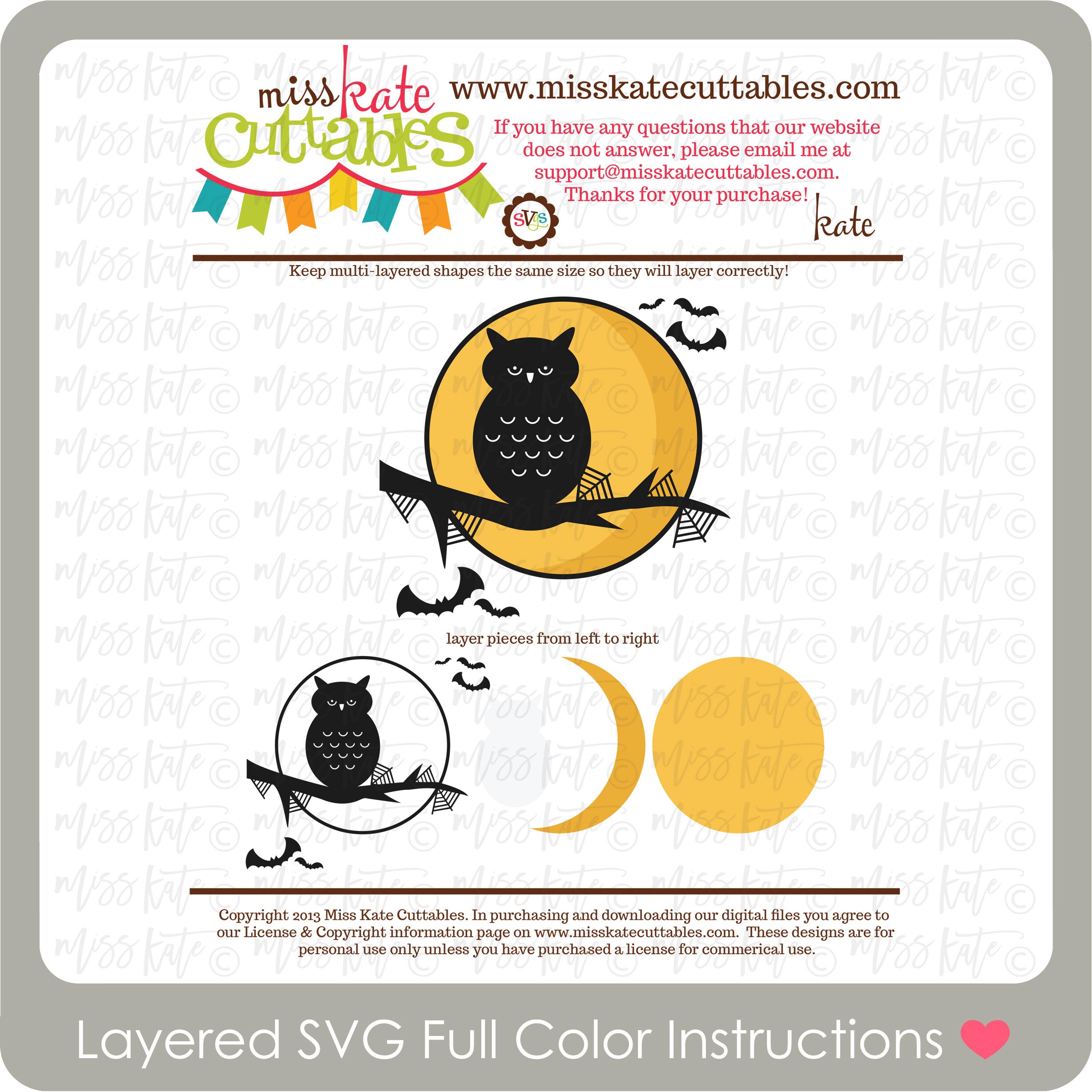 Halloween Owl Scene - SVG PNG JPG Files *for Spooky Scary Haunted House ...