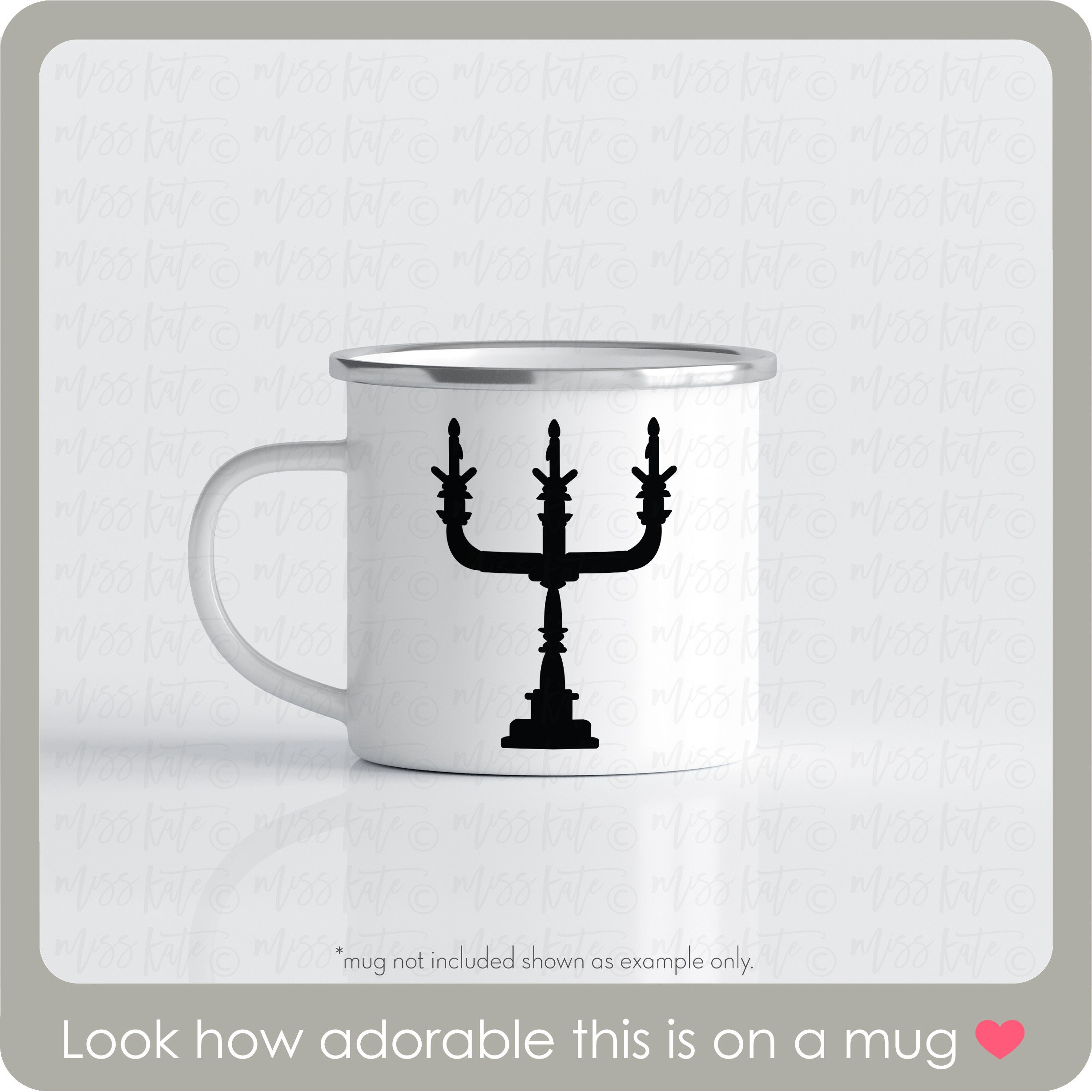 Candelabra SVG PNG JPG Files for Spooky Scary Witch Candle - Etsy