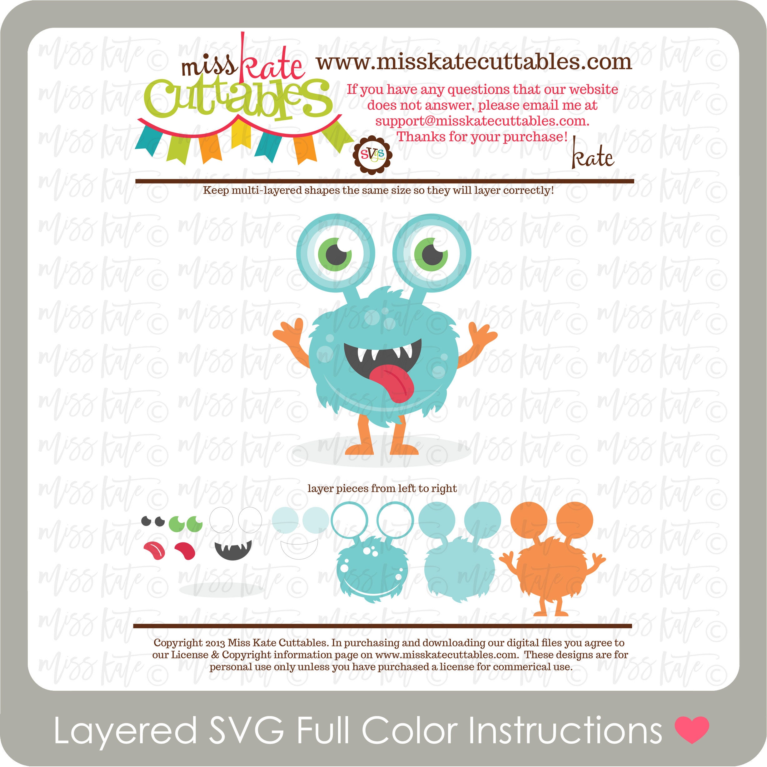 Big Eyed Monster - SVG PNG JPG Files *for Spooky Scary Eyes Fuzzy Teeth ...