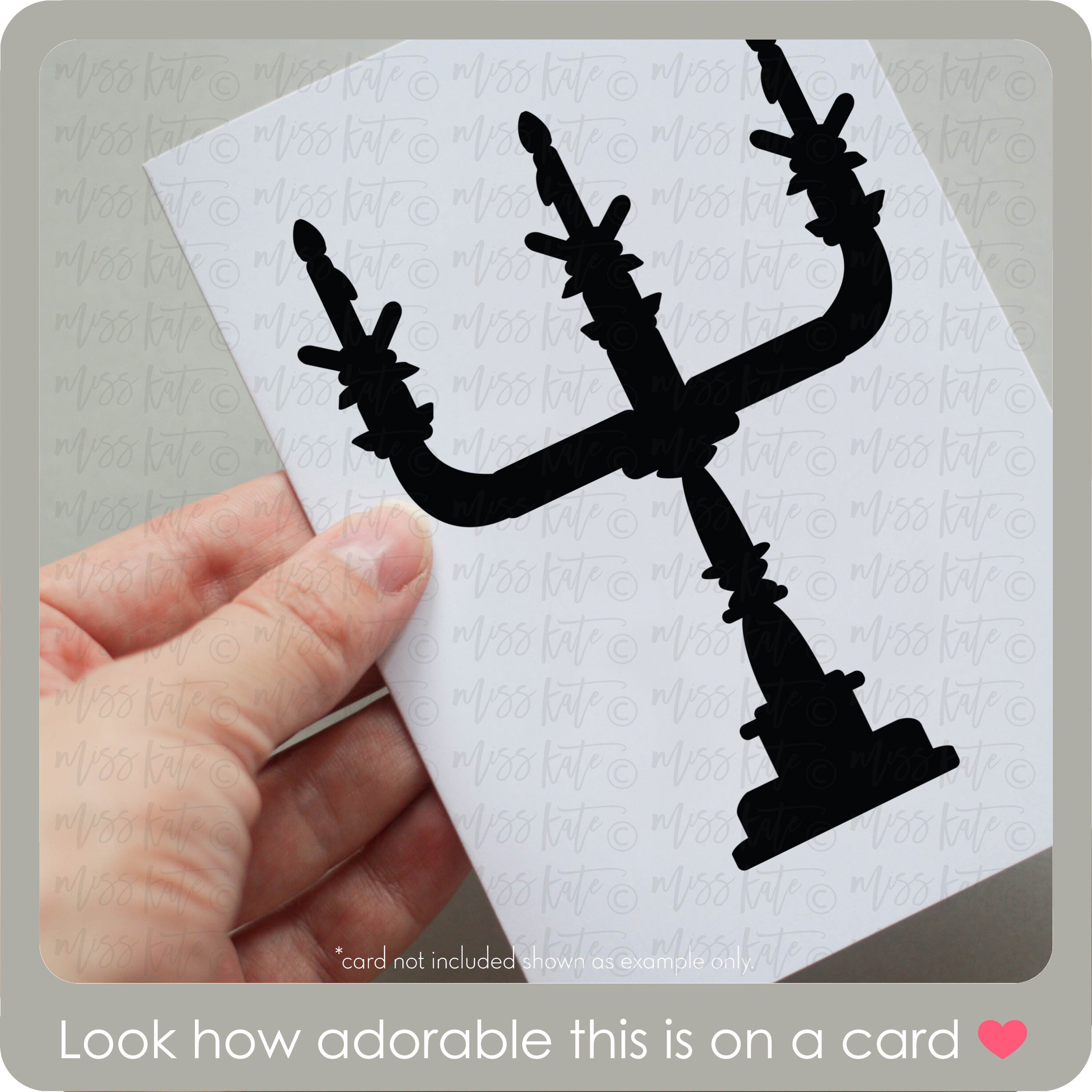 Candelabra SVG PNG JPG Files for Spooky Scary Witch Candle - Etsy