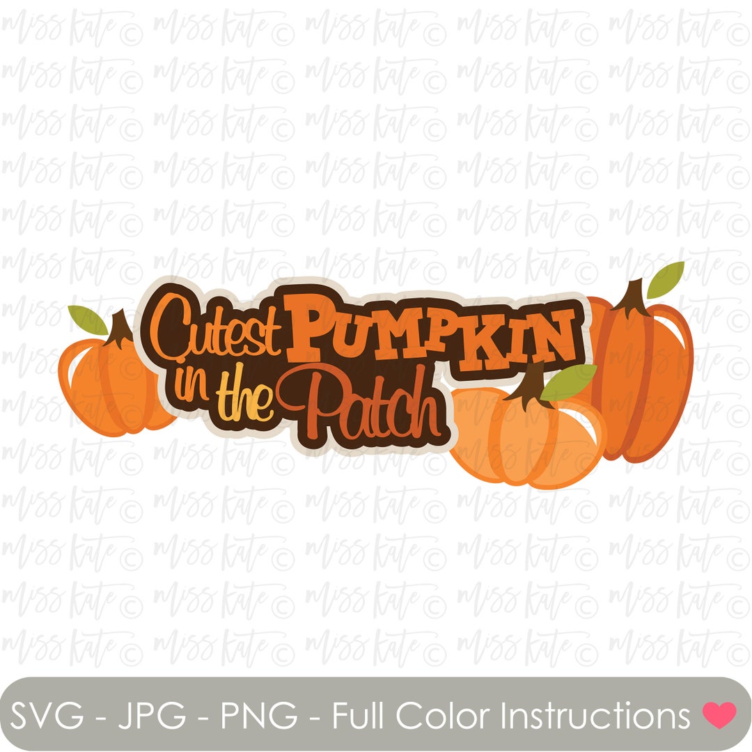 Cutest Pumpkin in the Patch - SVG PNG JPG Files for Spooky Scary ...