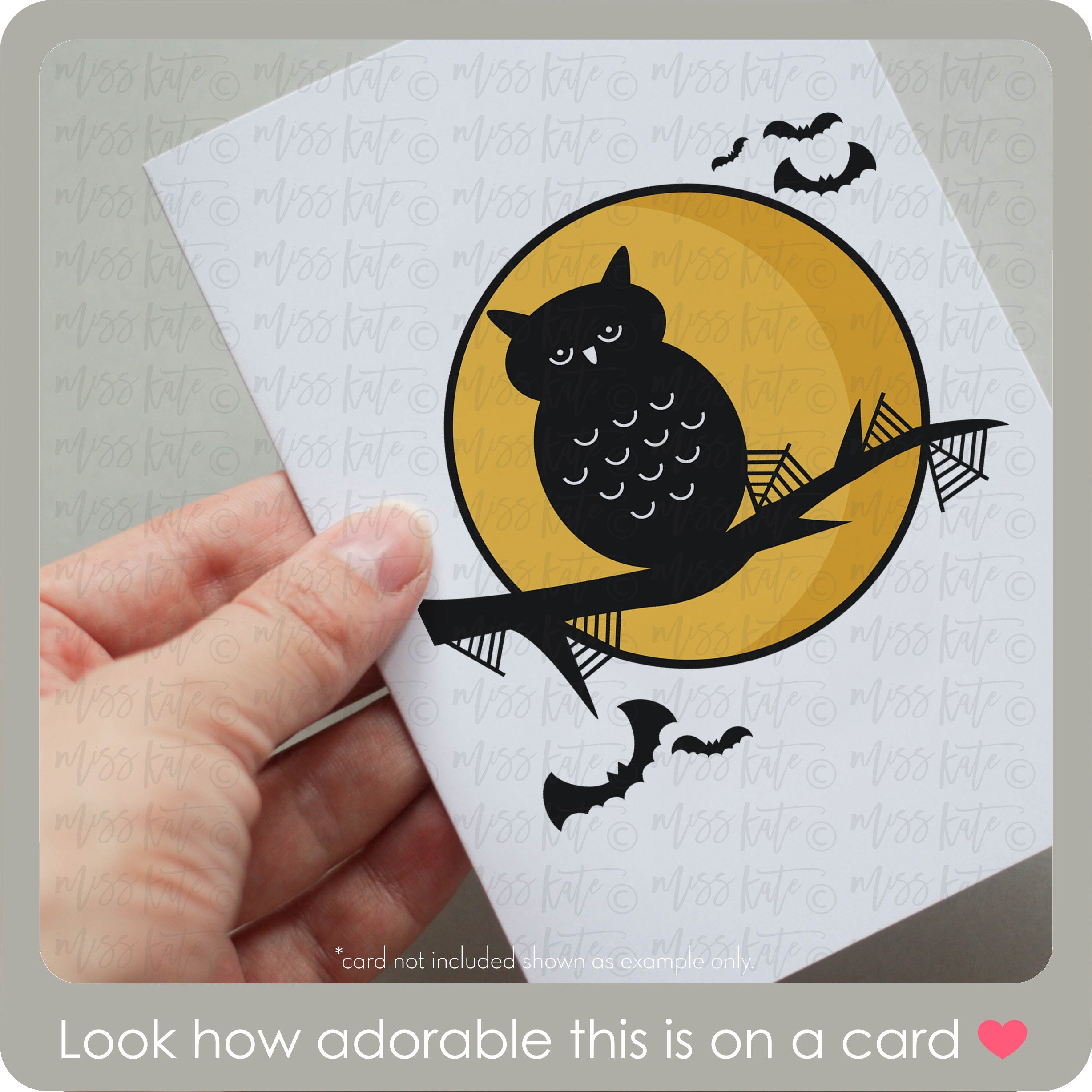 Halloween Owl Scene - SVG PNG JPG Files *for Spooky Scary Haunted House ...