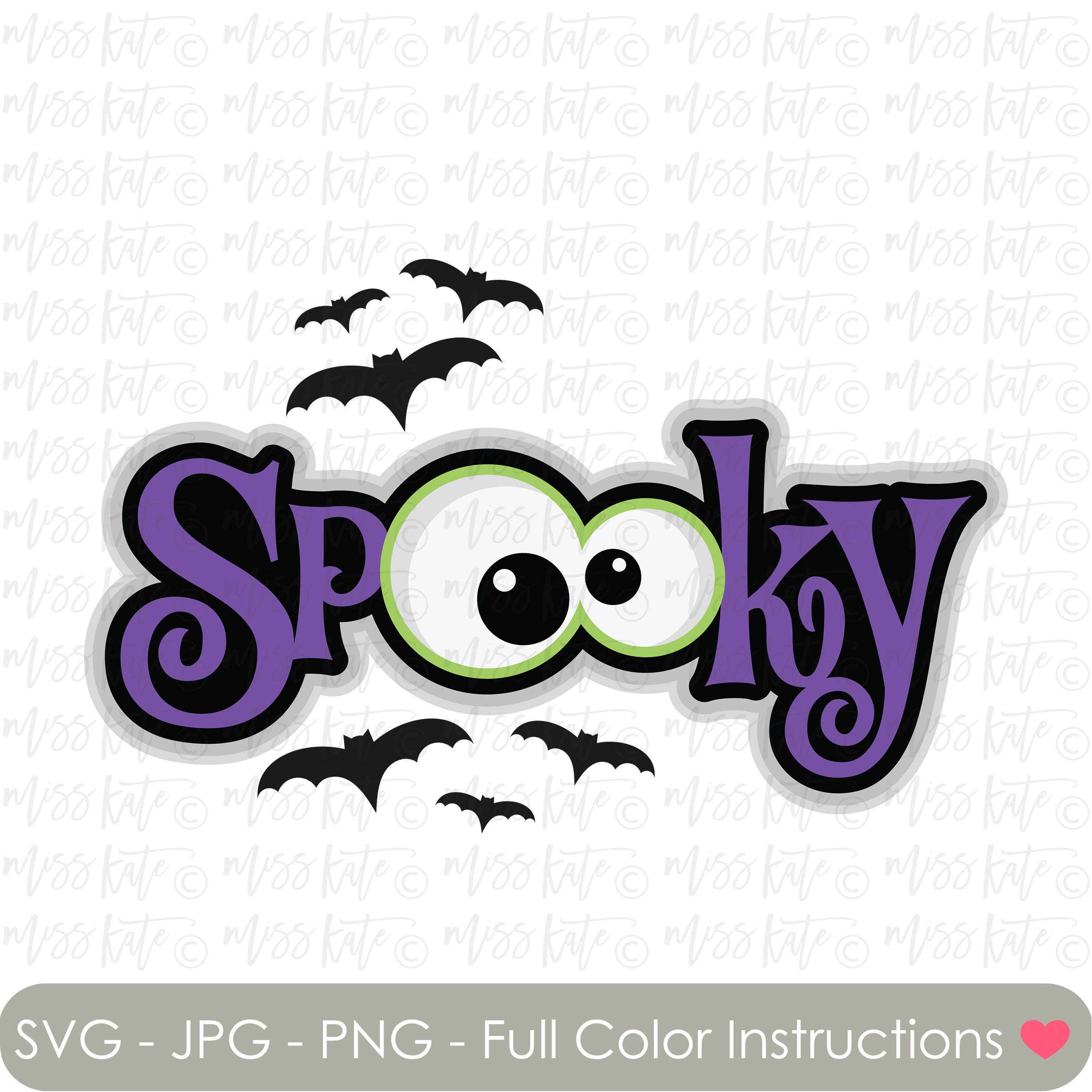Spooky Title 2 - SVG PNG JPG Files *for Very Spooky Scary Jack O ...