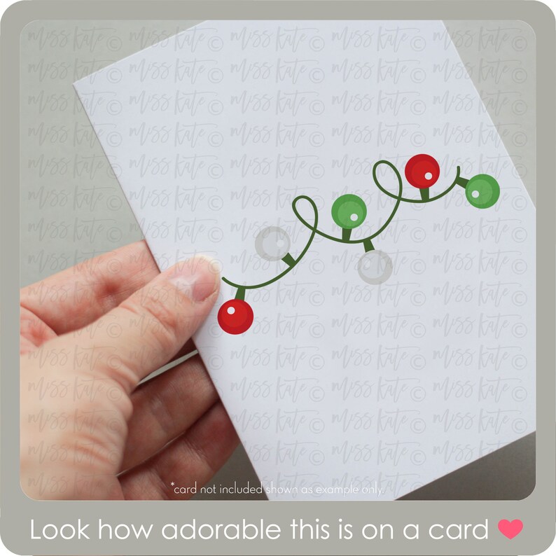 Christmas Light Strand - SVG PNG JPG Files for Christmas Eve Happy ...