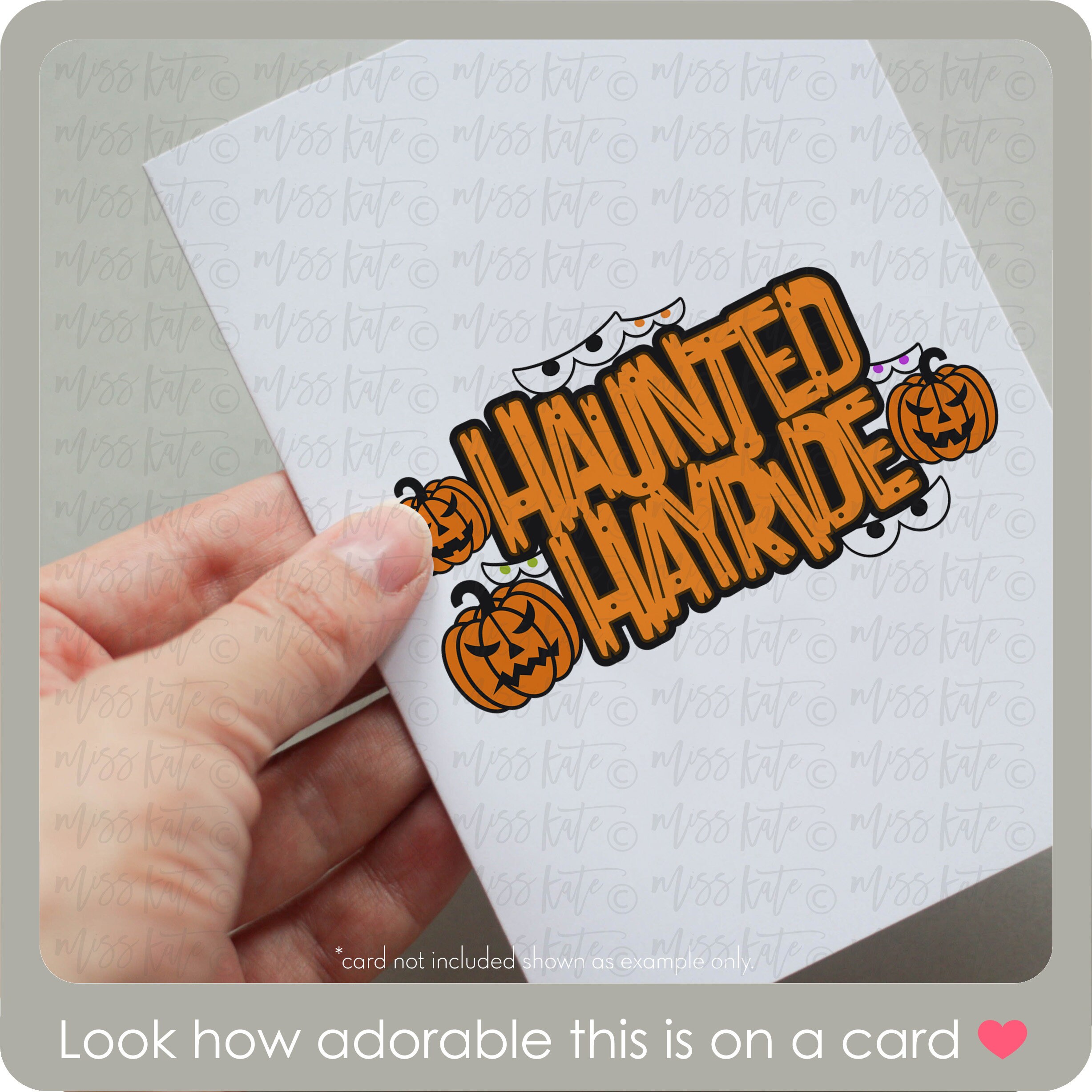 Haunted Hayride Title SVG PNG JPG Files for Spooky Scary Haunted House ...