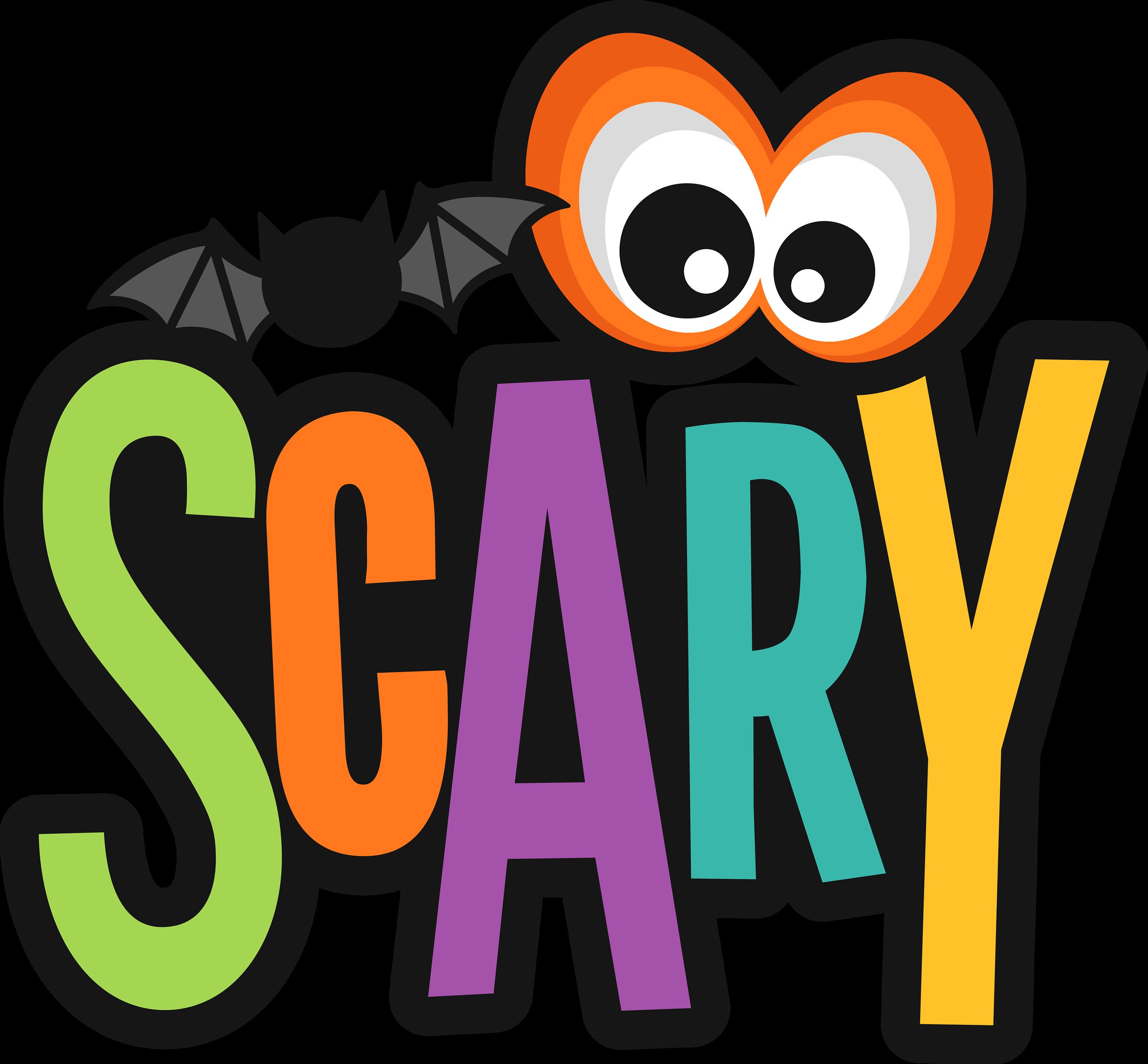Scary Title 2 - SVG PNG JPG Files *for Very Spooky Scary Eyes Bat ...