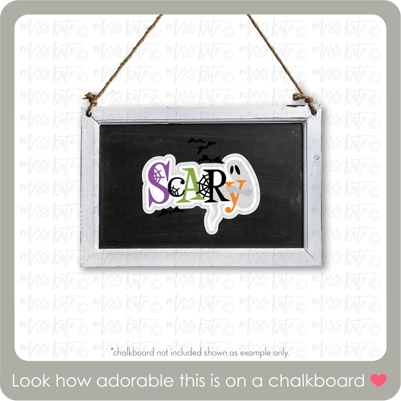 Scary Title 1 - SVG PNG JPG Files *for Very Spooky Scary Ghost Bat ...