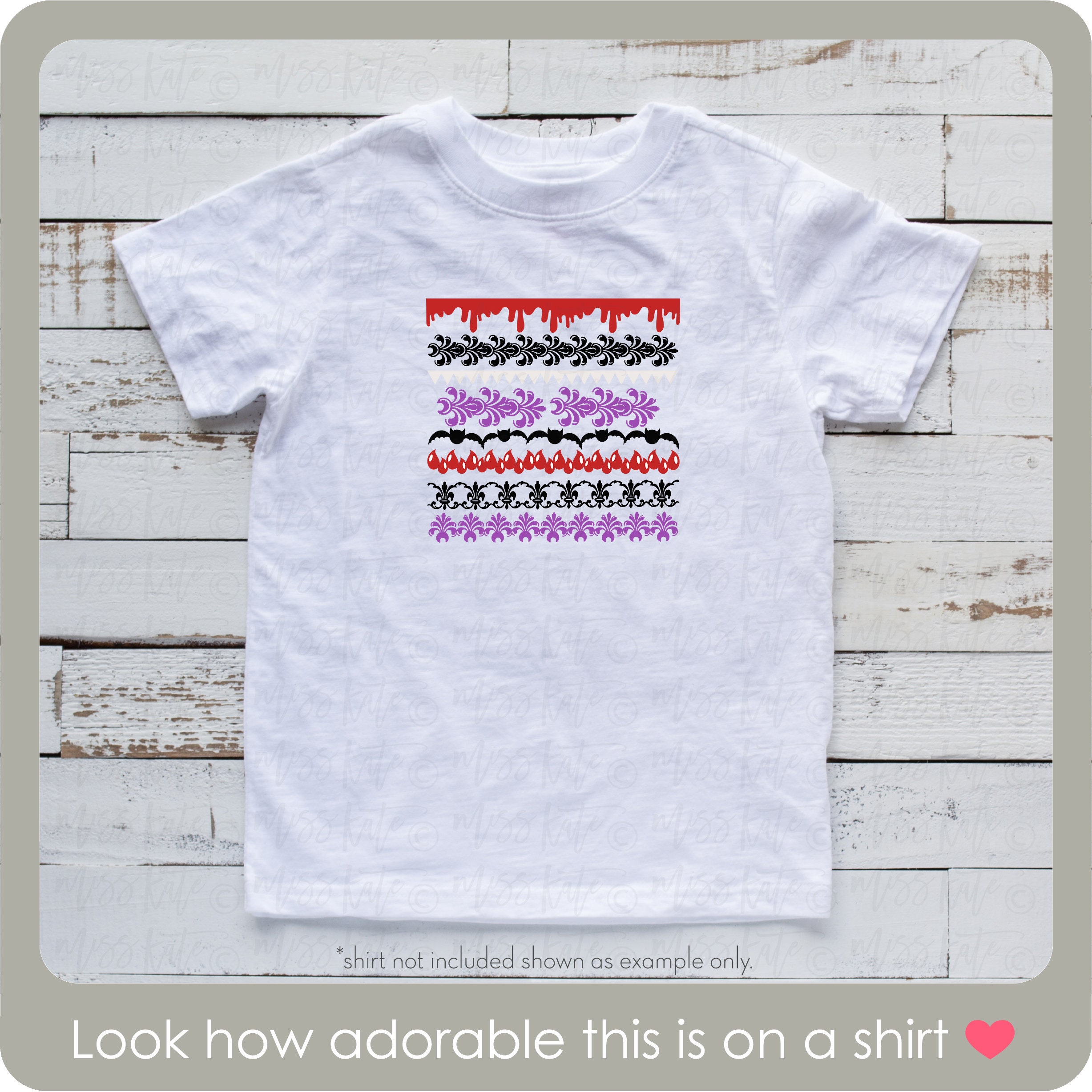 Vampire Borders - SVG PNG JPG Files *for Very Spooky Scary Vampire Bat ...