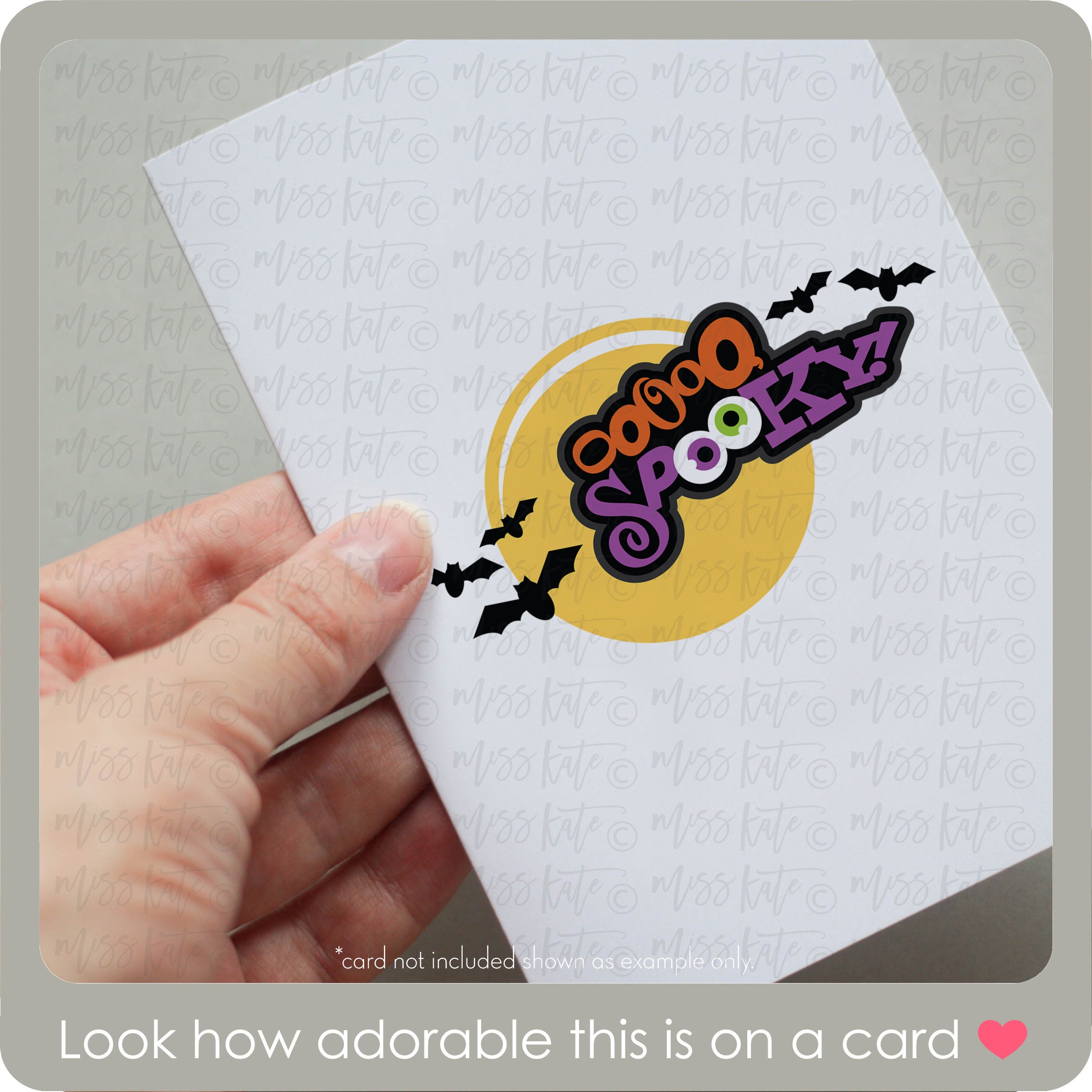 Ooooo Spooky Title - SVG PNG JPG Files *for Very Spooky Scary Bat Moon ...