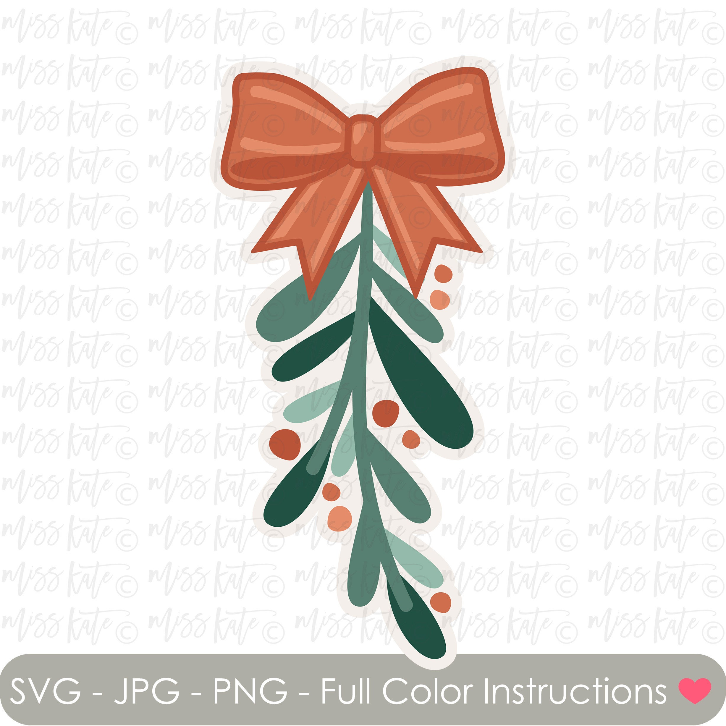 Christmas Greenery SVG PNG JPG Files for Christmas Eve Happy - Etsy