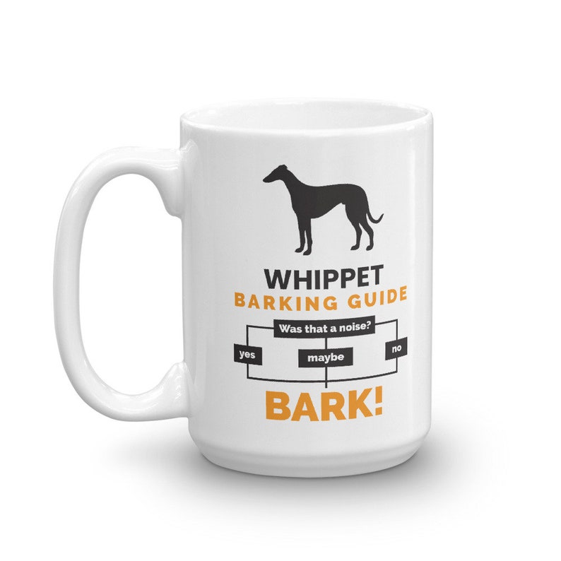 Whippet Barking Guide, Dog Breed Bark, Dog Silhouette, White Glossy ...
