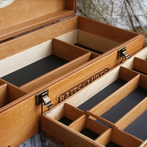 Customized 100% Handmade Fishing Wooden Tackle Box "baits & Lures ...