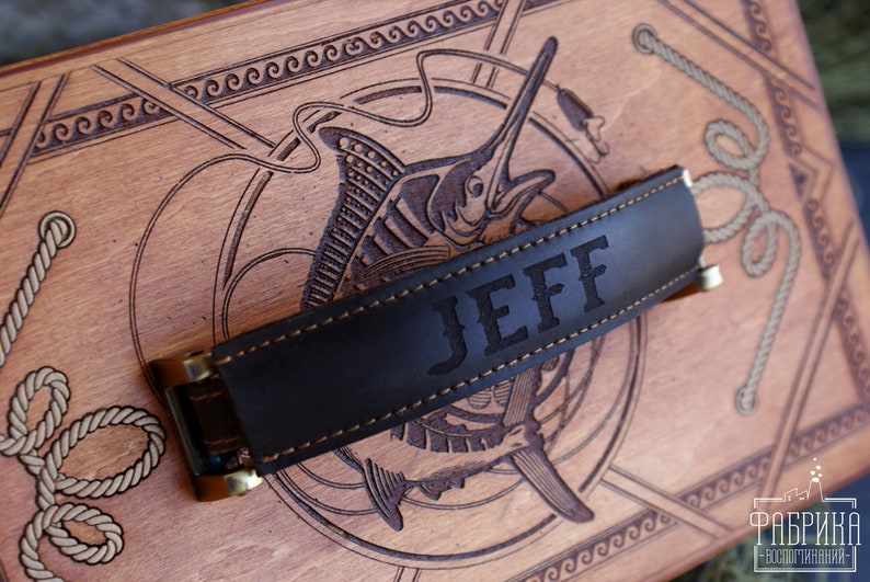 Custom Wooden Tackle Box marlin Fish Family - Etsy