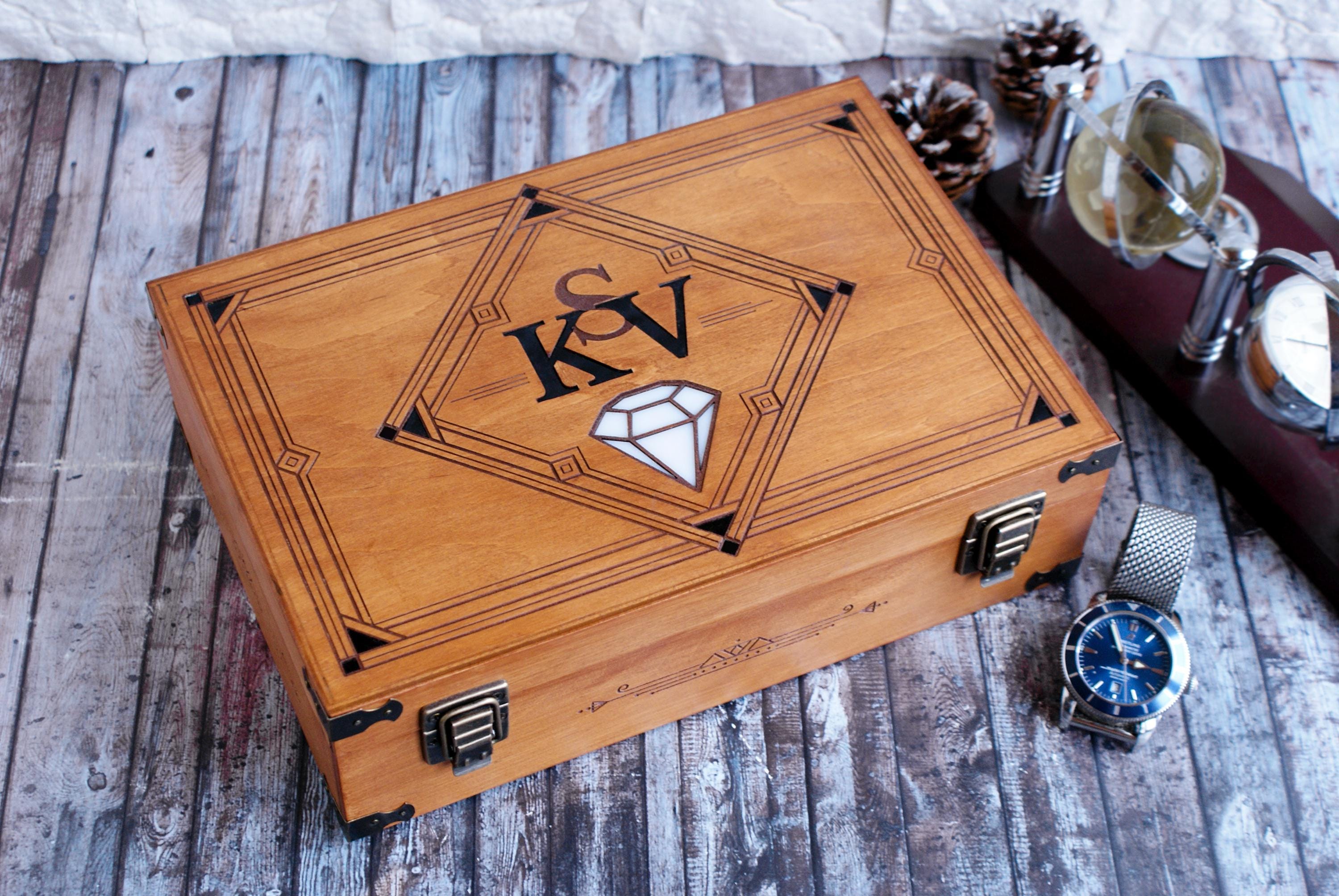 Wolf Design, Custom Watch Box Werewolf, Handmade Wooden 6 Watch ...