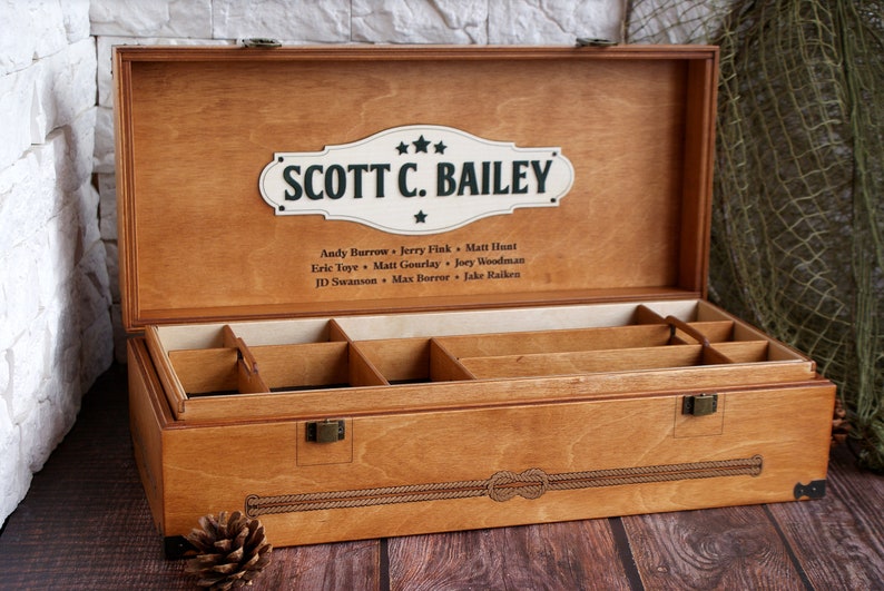 Customized Tackle Box Wooden Box for Baits and Lures - Etsy