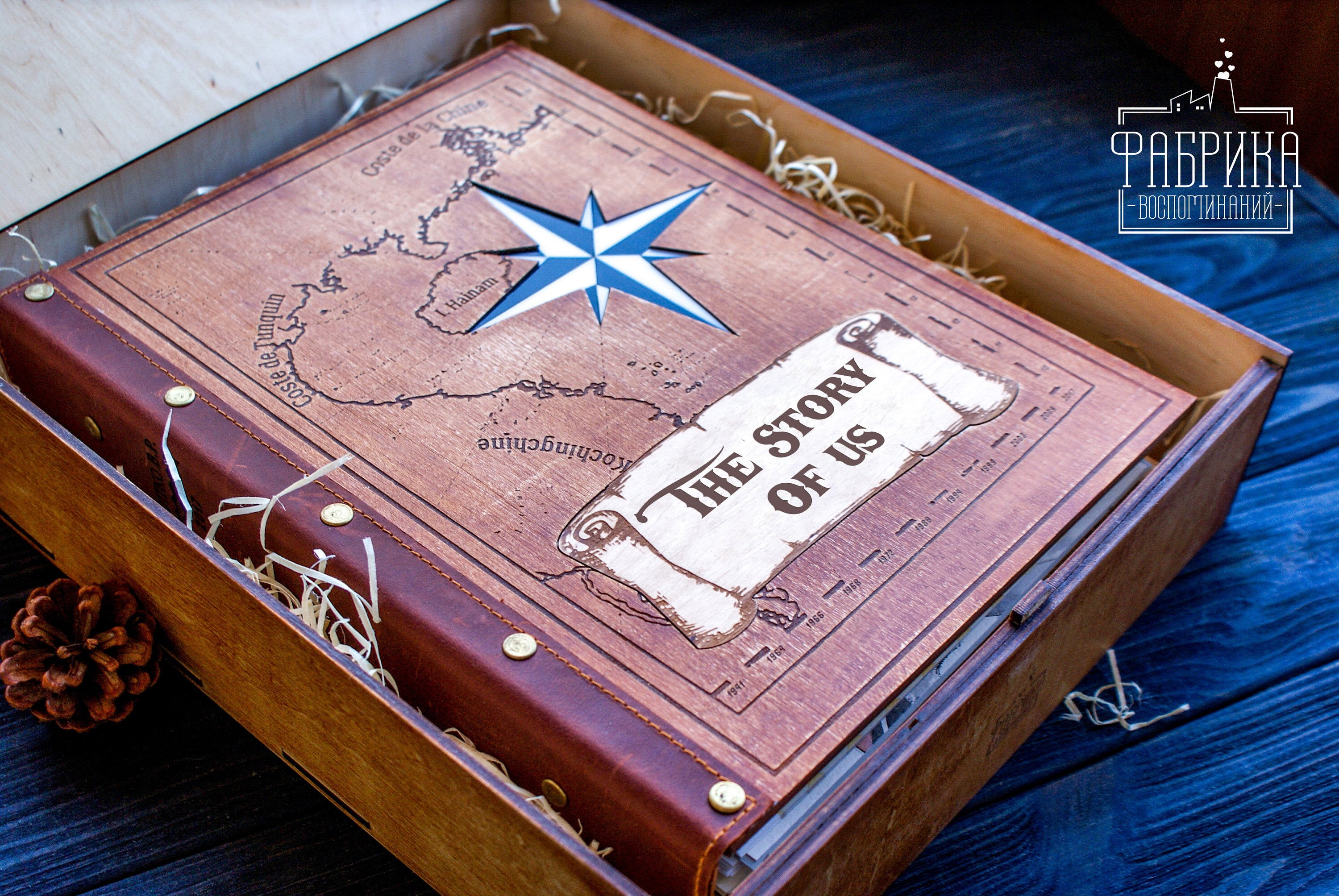 Personalized Wooden Book Handcrafted of Wood and Acrylic - Etsy