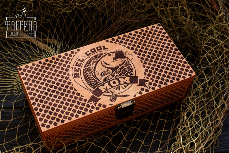 Original Wood Fishing Tackle Box for Baits and Lures - Etsy