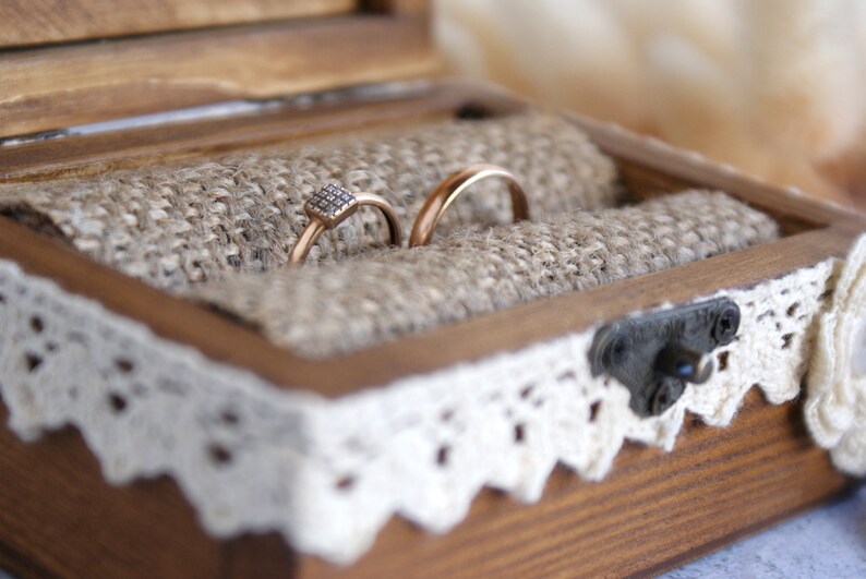 Custom Wedding Ring Box wild Flowers Box for - Etsy