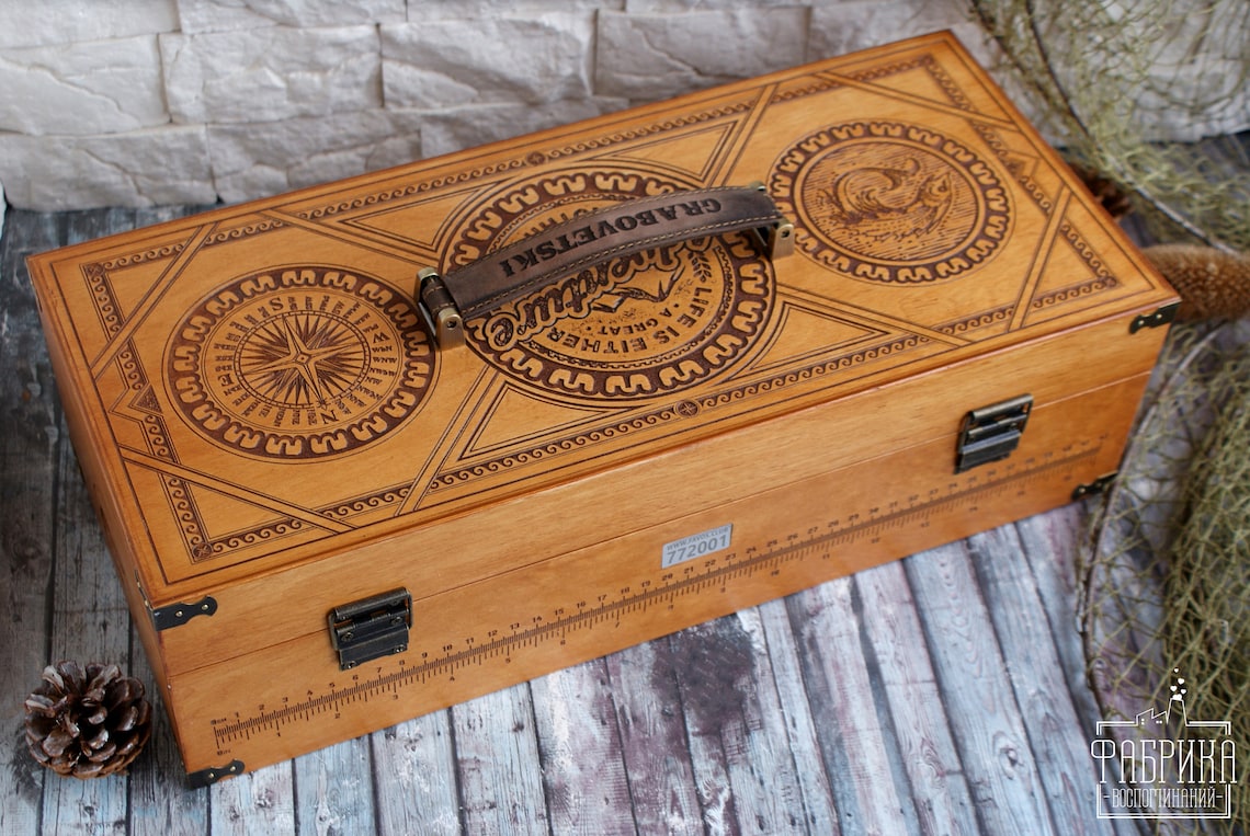 Customized 100% Handmade Fishing Wooden Tackle Box baits - Etsy