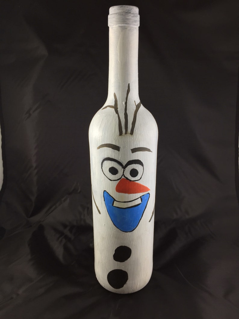 Olaf-Frozen snowman decorative bottle | Etsy
