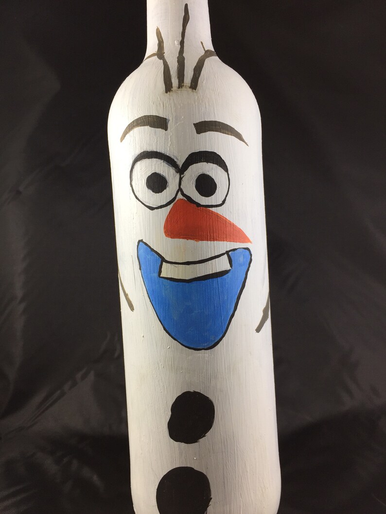 Olaf-Frozen snowman decorative bottle | Etsy