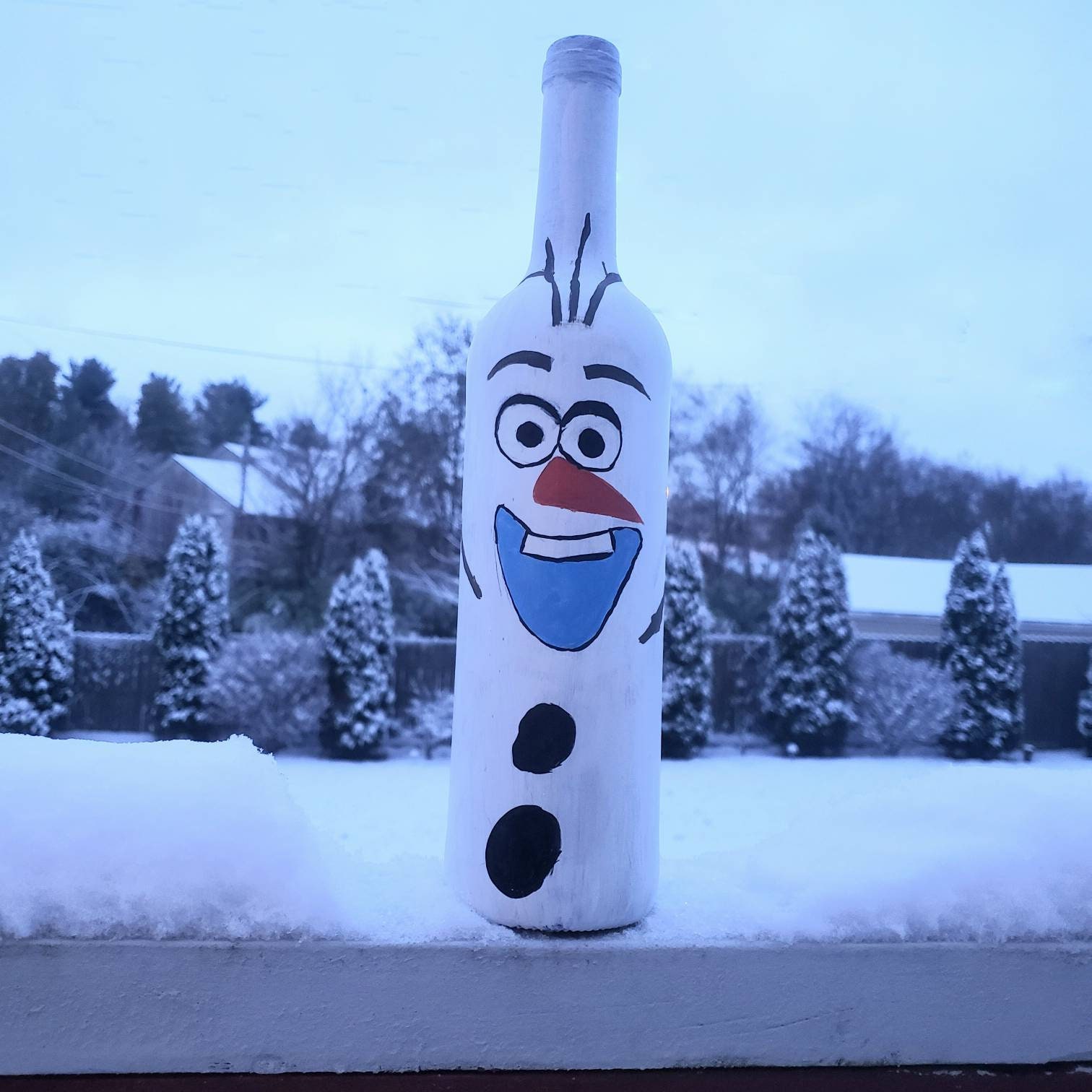 Olaf-frozen Snowman Decorative Bottle - Etsy